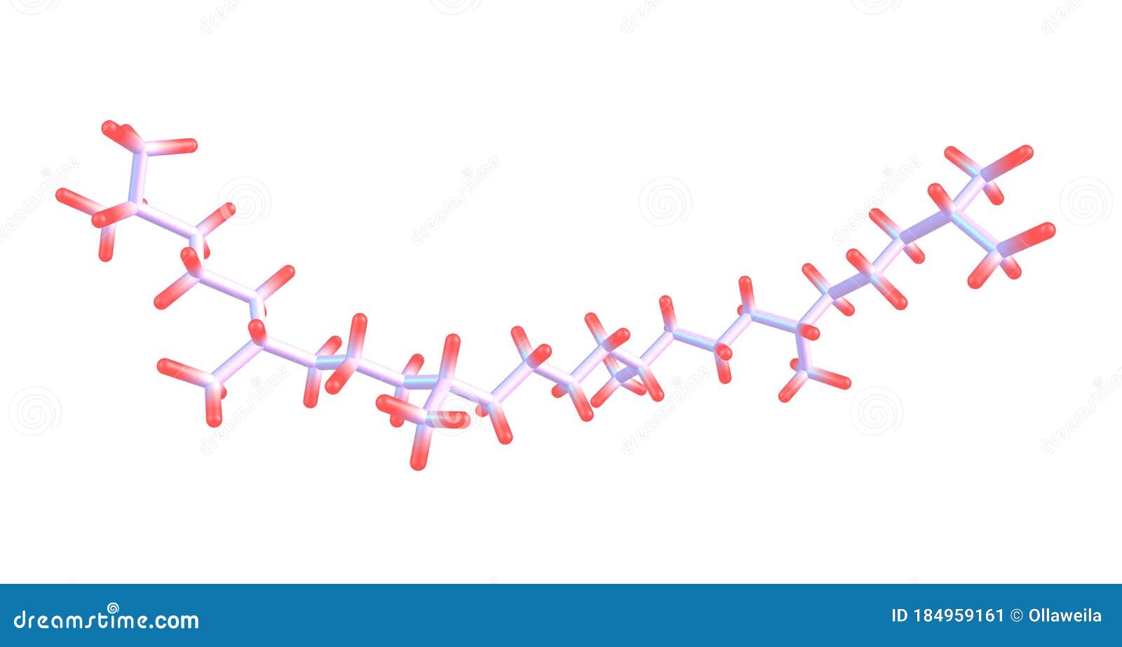 Squalane Molecular Structure Isolated on White Stock Illustration ...