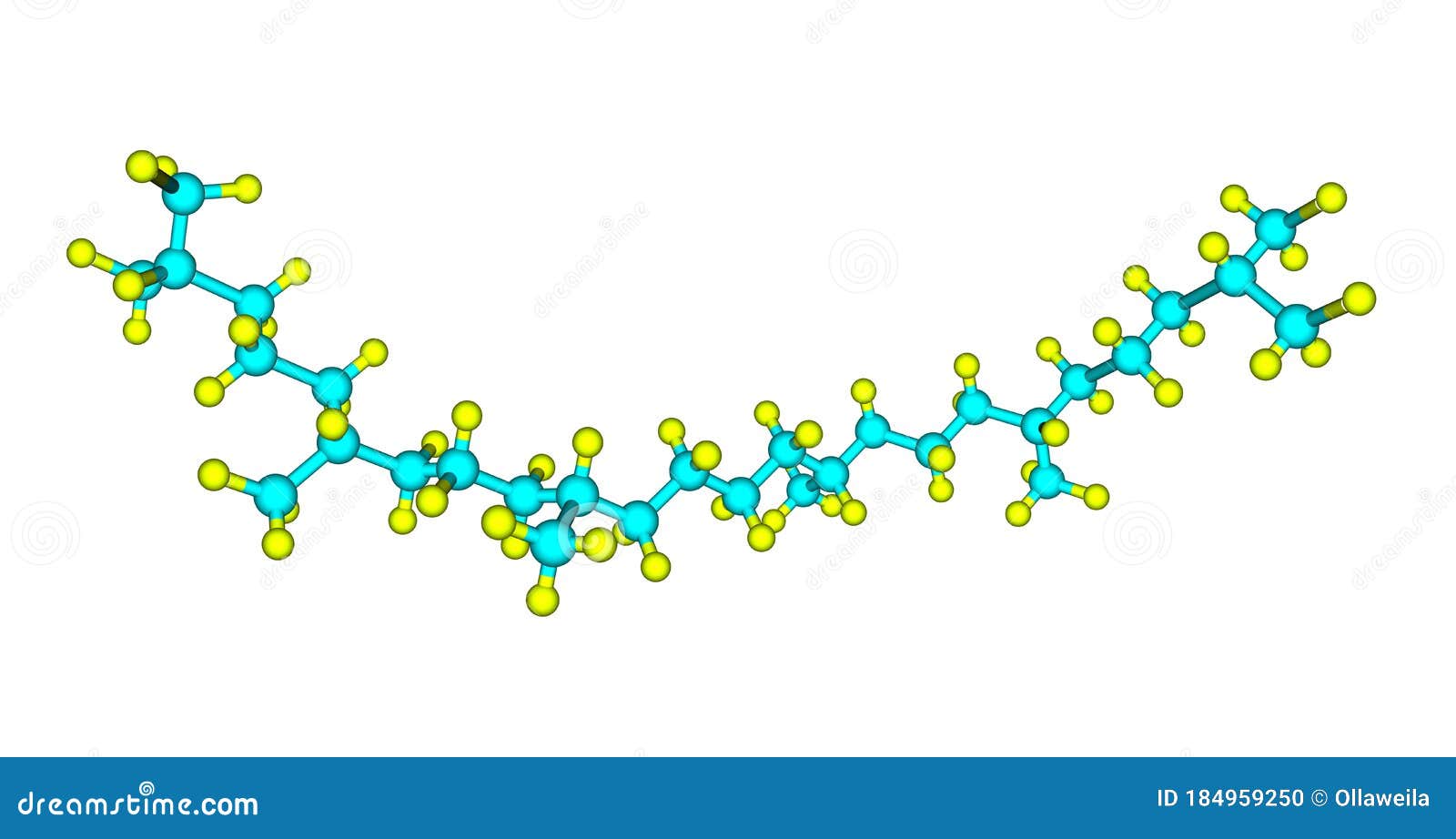 Squalane Molecular Structure Isolated on White Stock Illustration ...