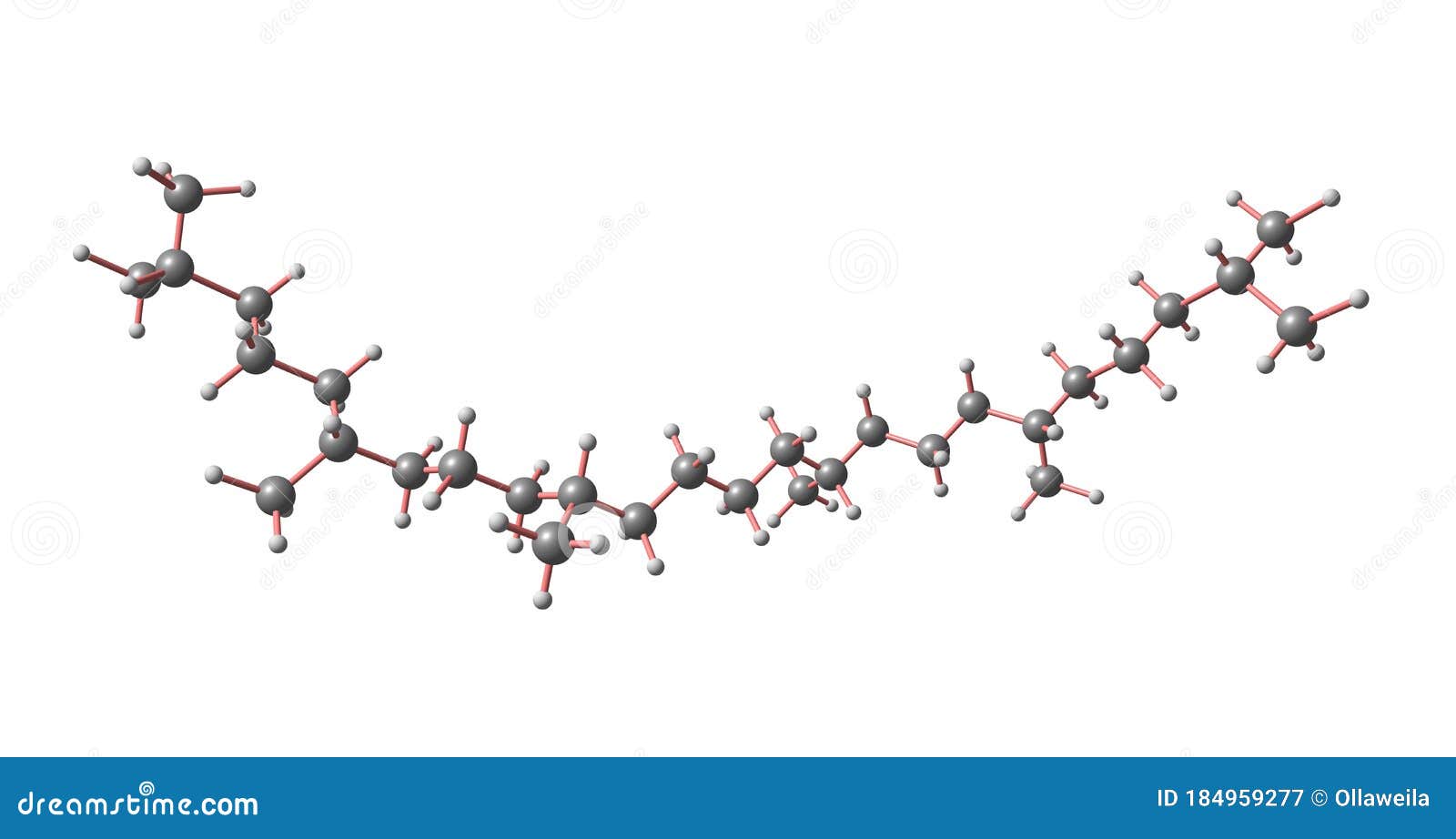 Squalane Molecular Structure Isolated on White Stock Illustration ...