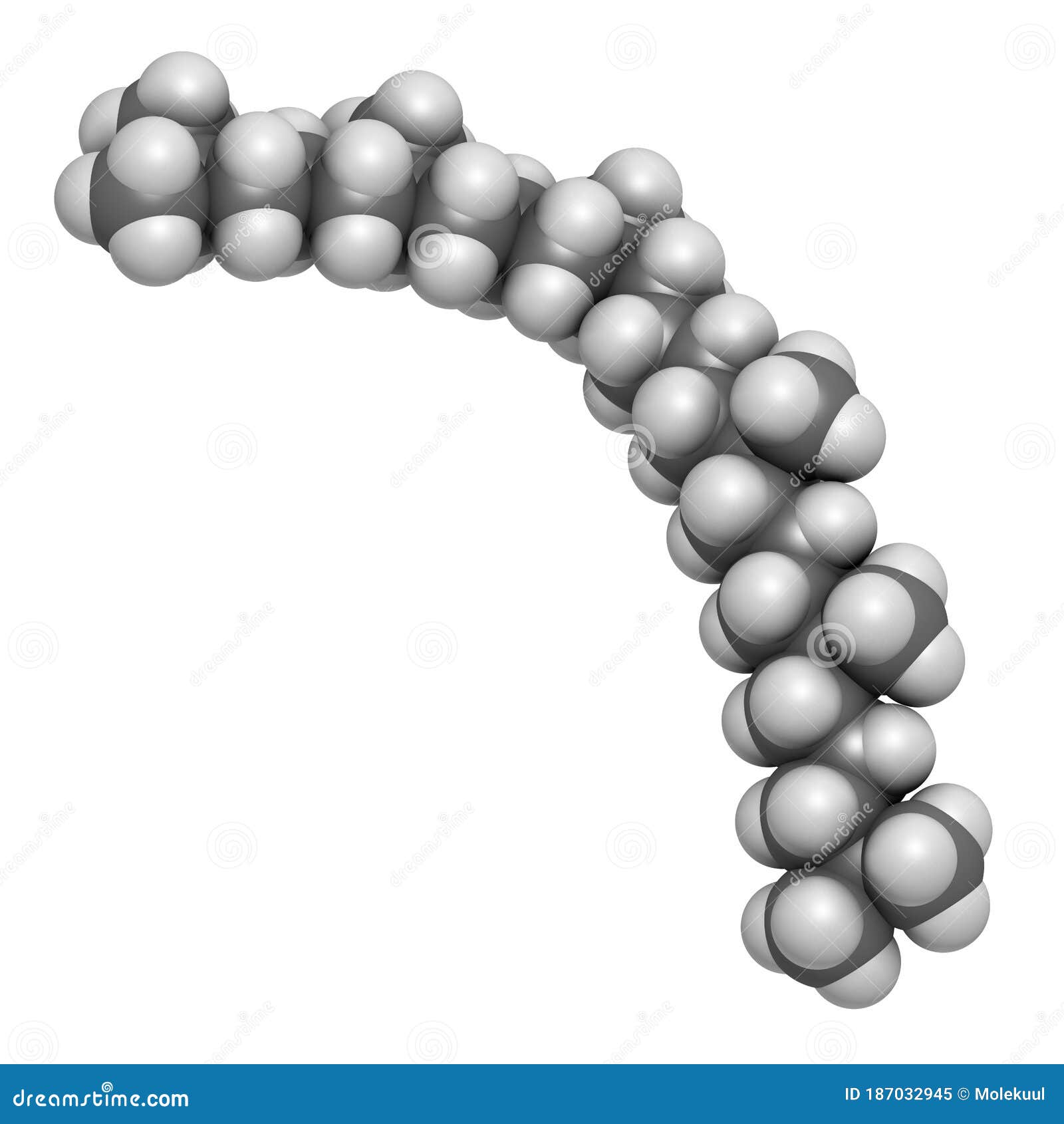 Squalene Molecule, Conceptual Molecular Model. Chemical 3d Rendering ...