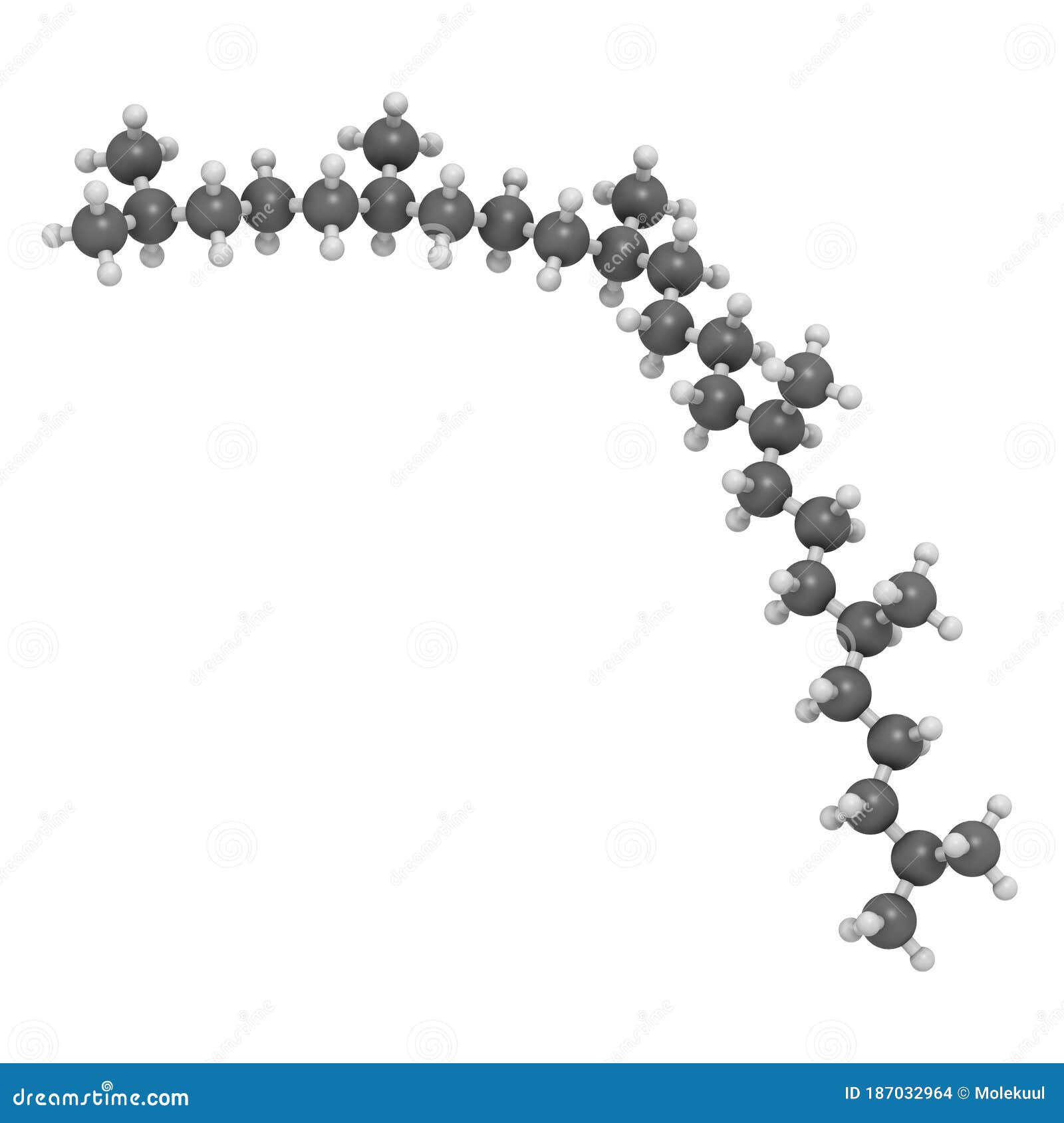 Squalane Molecule, Molecular Structures, Derivative Squalene, 3d Model ...