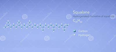 Squalane Molecule, Molecular Structures, Derivative Squalene, 3d Model ...
