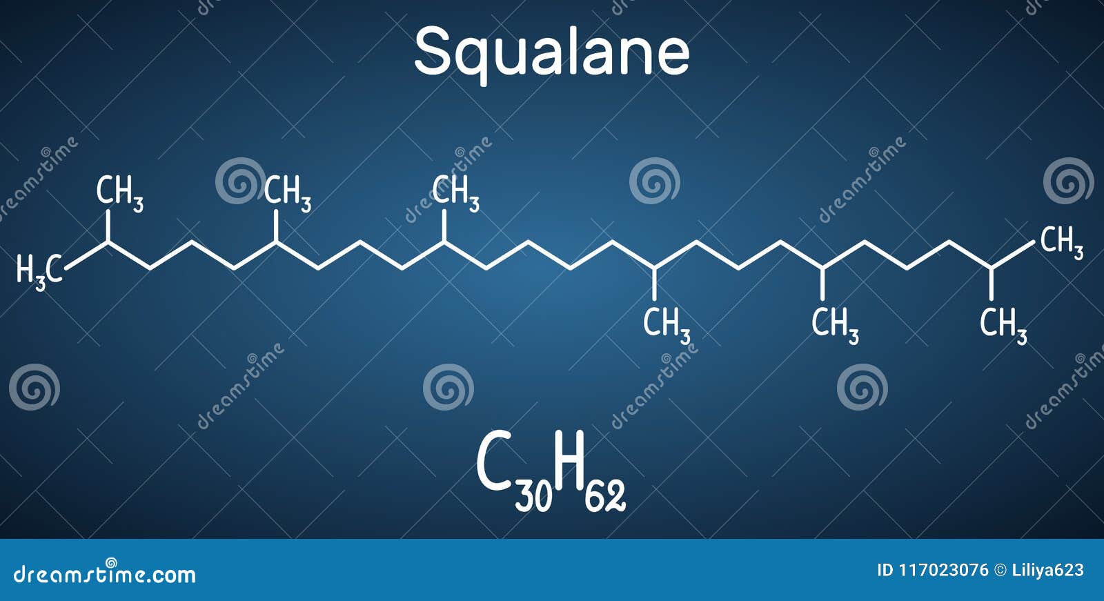 Squalane Molecule. it is Used in Cosmetics As Emollient and Moisturizer ...