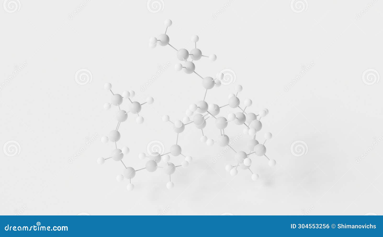 Squalene Molecule 3d, Molecular Structure, Ball and Stick Model ...