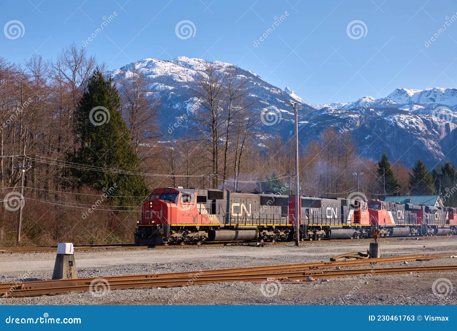 Squamish, British Columbia, Canada â€“ March 10, 2018. CN Train ...