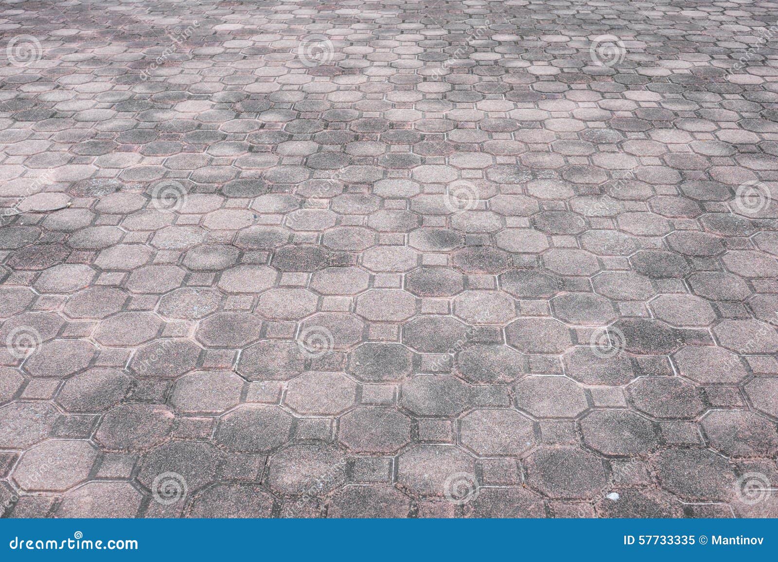 Squar and Octagon Brick Floor Stock Image - Image of walkway, abstract ...