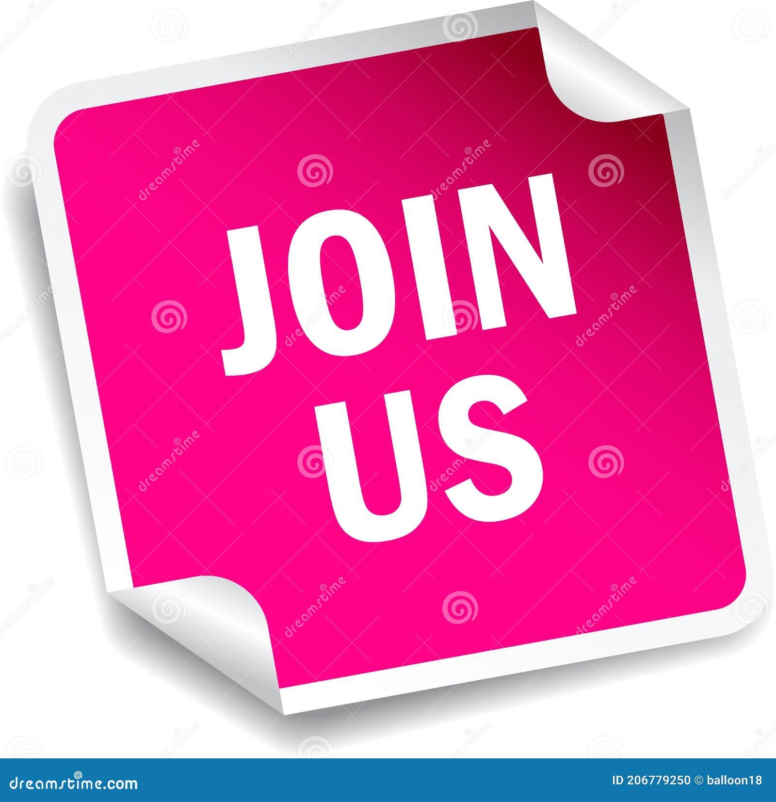 Join us vector sticker stock illustration. Illustration of corner ...
