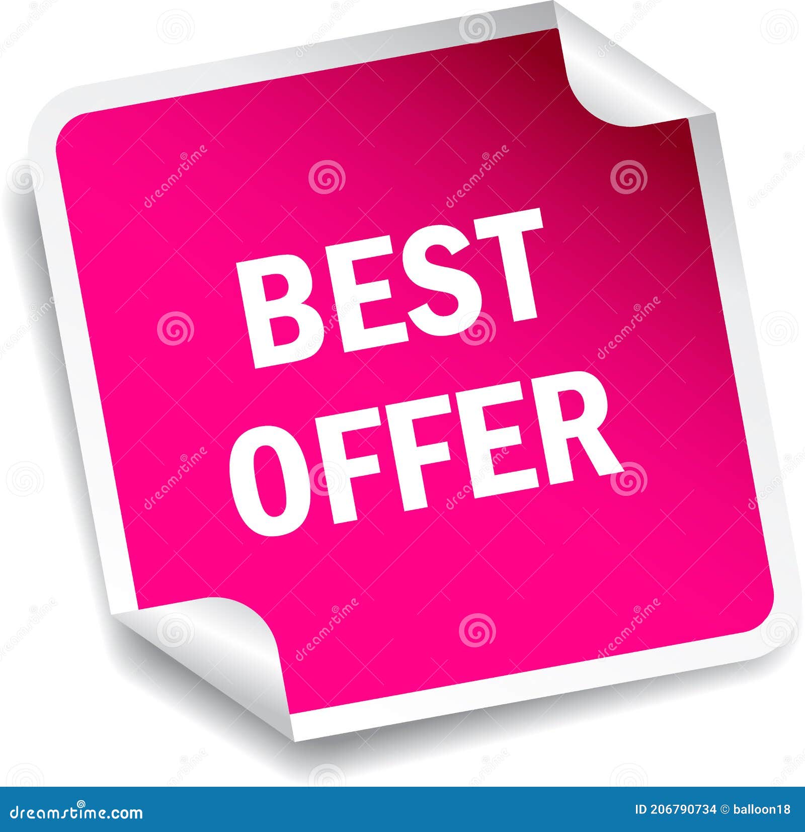 Best Offer vector sticker stock illustration. Illustration of booking ...