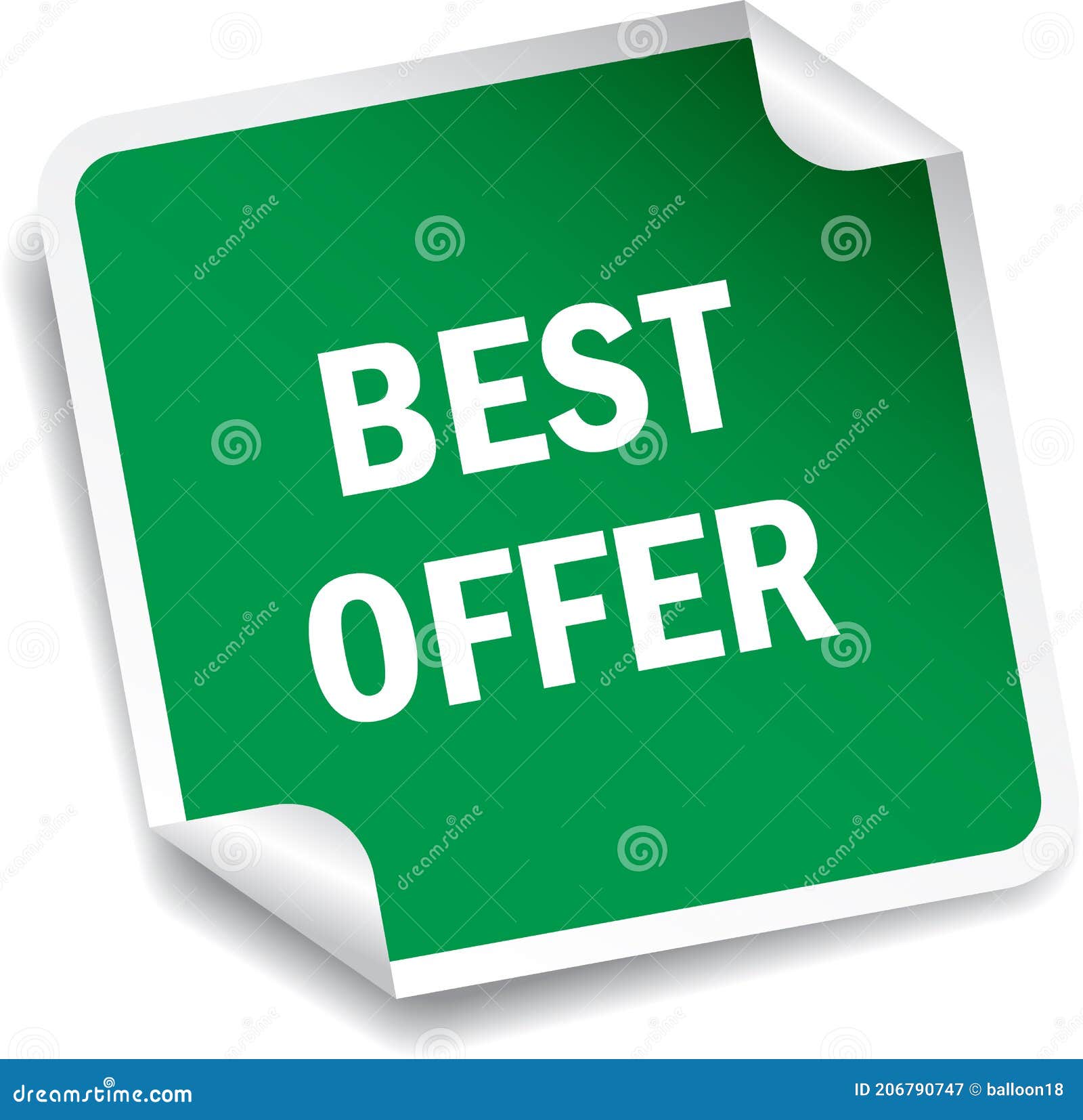 Best Offer vector sticker stock illustration. Illustration of board ...