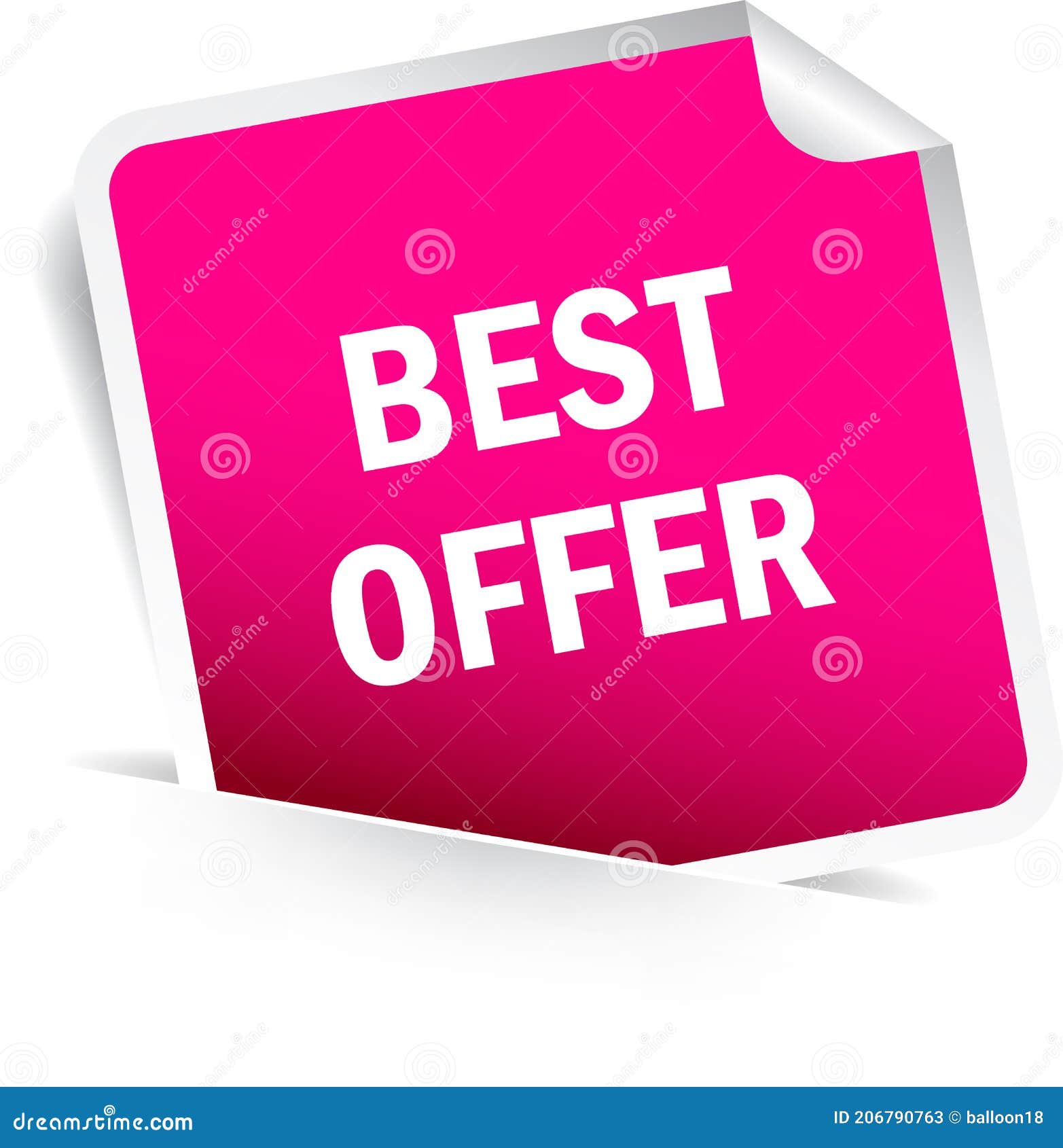 Best Offer vector sticker stock illustration. Illustration of book ...