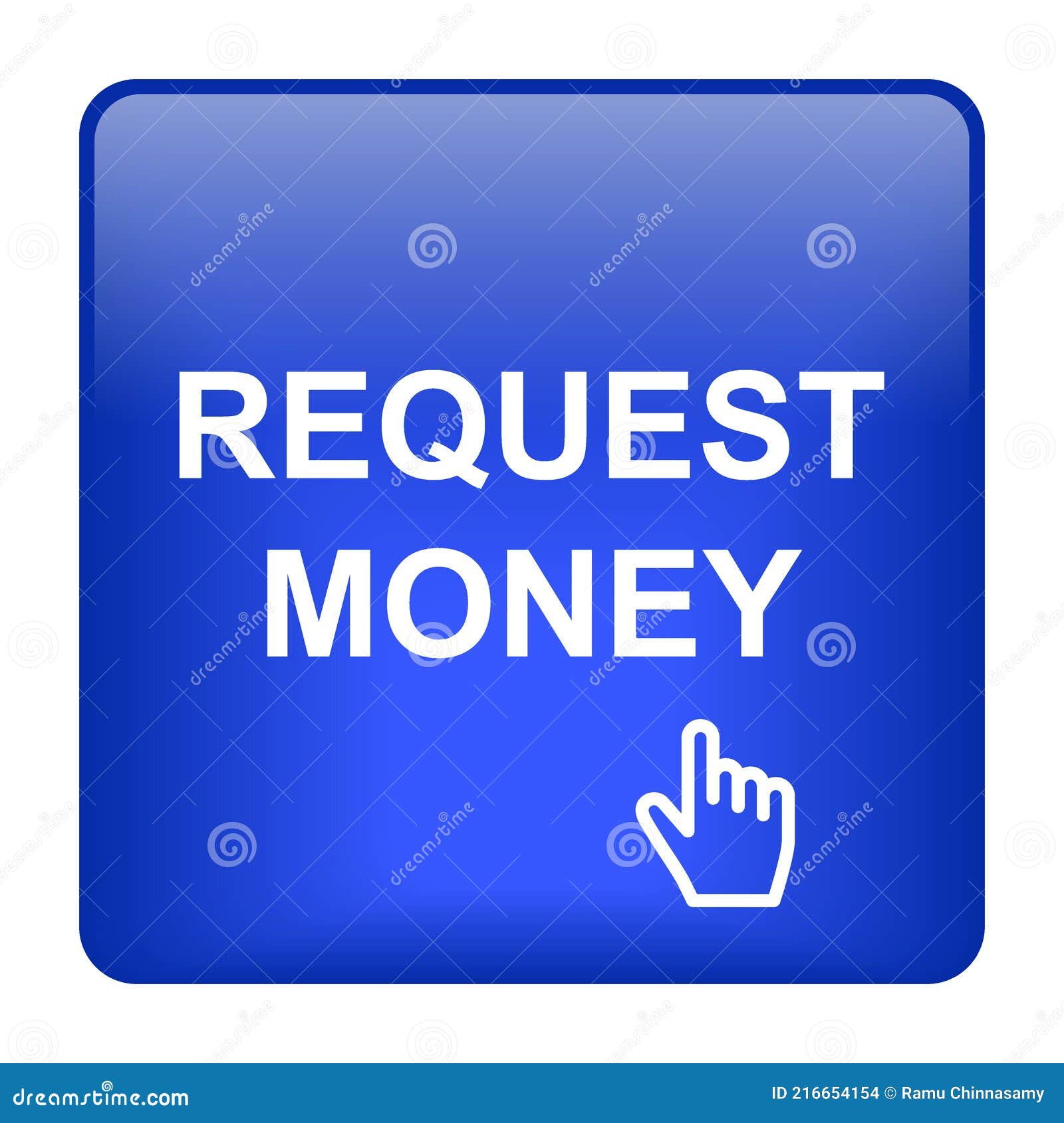 Request money button stock illustration. Illustration of cash - 216654154