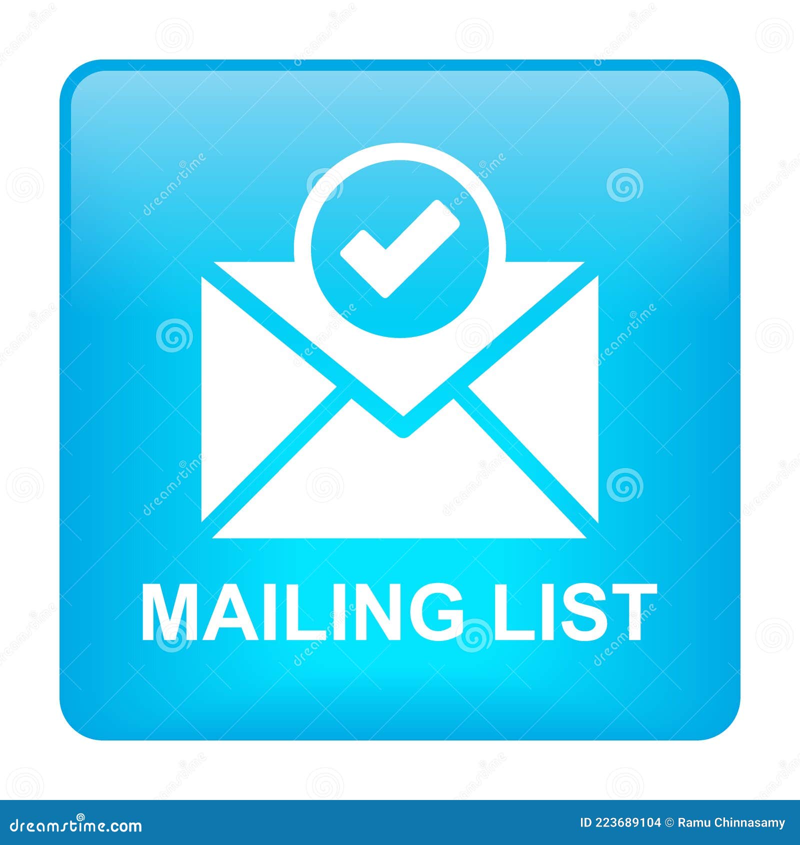 Mailing List Icon Web Button Stock Illustration - Illustration of ...