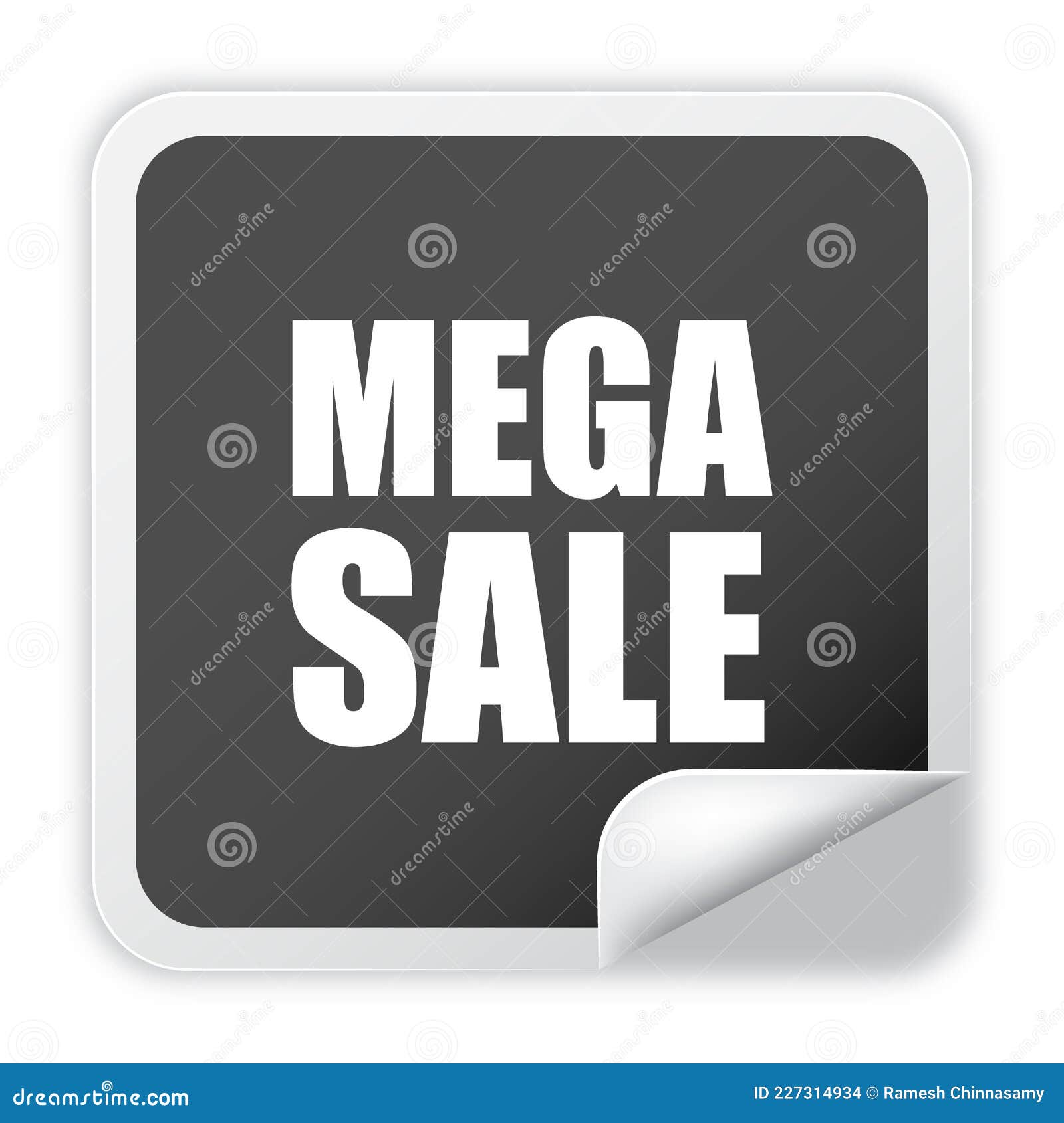 Mega Sale Sticker Vector Illustration Stock Illustration - Illustration ...