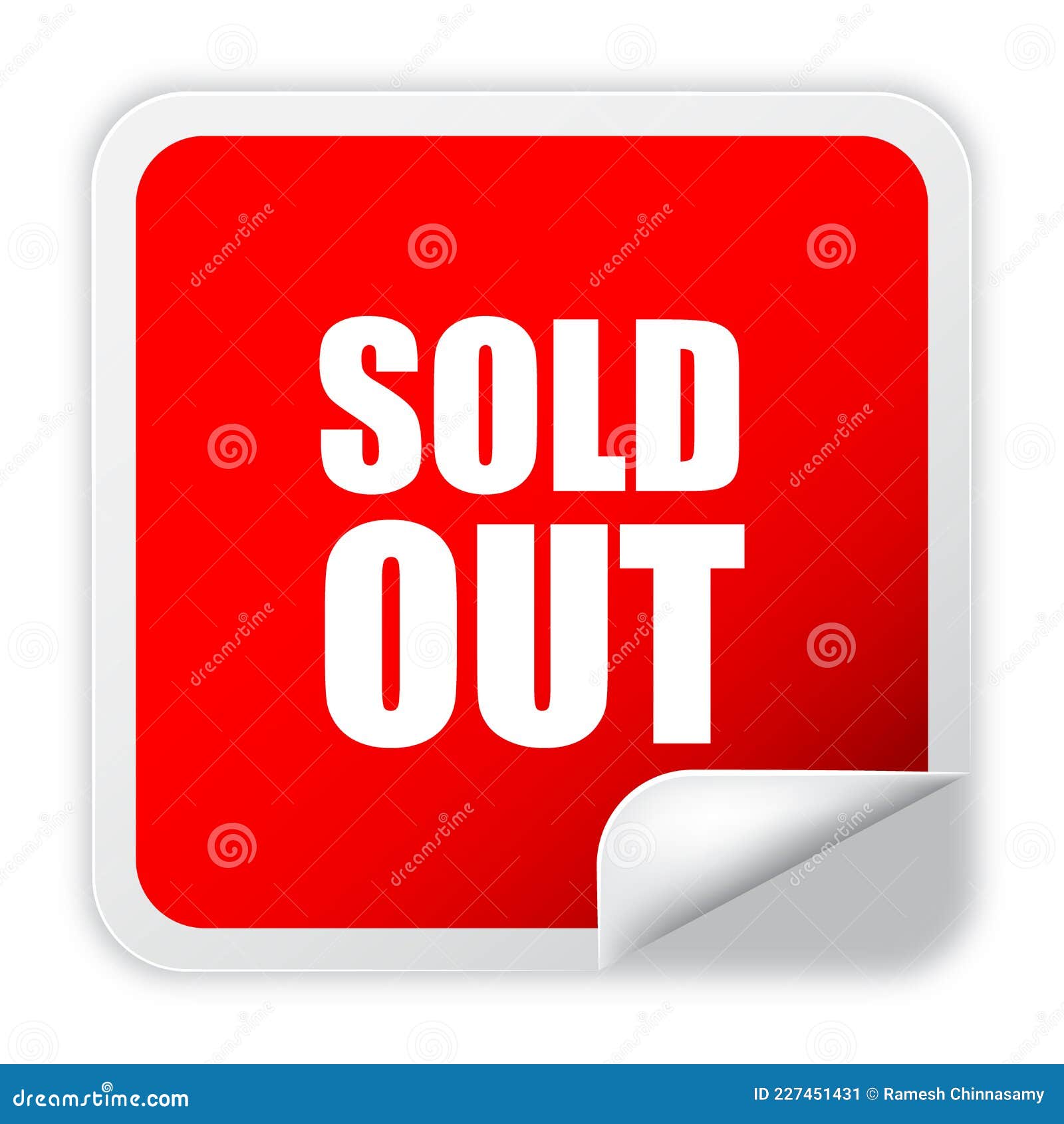 Sold Out Sticker Vector Illustration Stock Illustration - Illustration ...