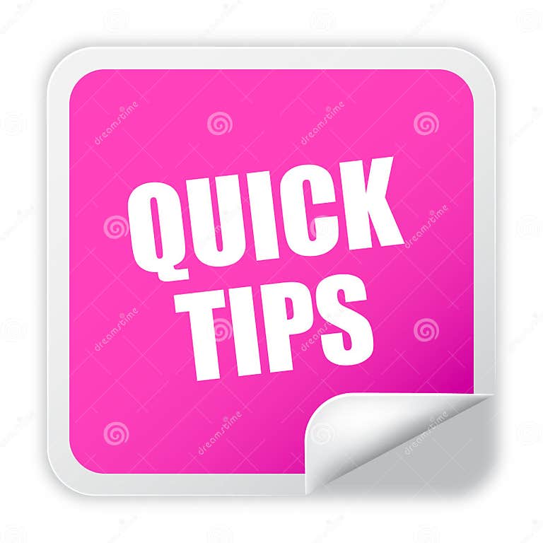 Quick Tips Sticker Vector Illustration Stock Illustration ...