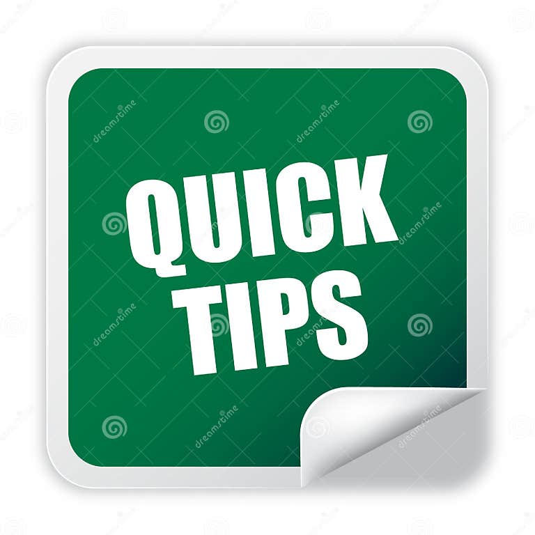 Quick Tips Sticker Vector Illustration Stock Illustration ...
