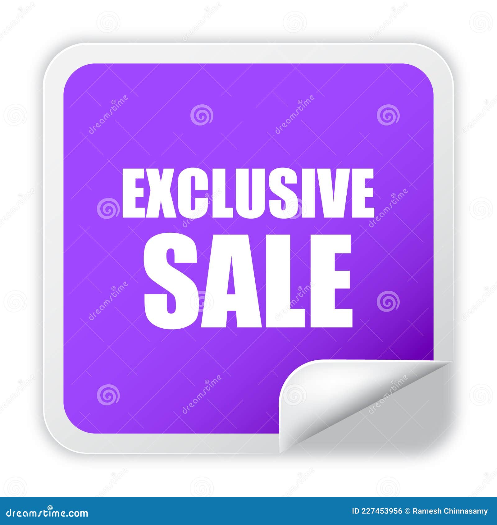 Exclusive Sale Sticker Vector Illustration Stock Illustration ...