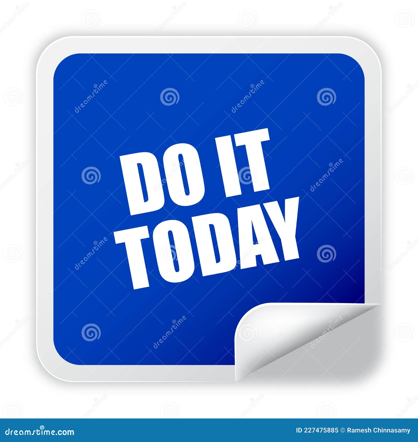 Do it today sticker vector stock illustration. Illustration of achieve ...