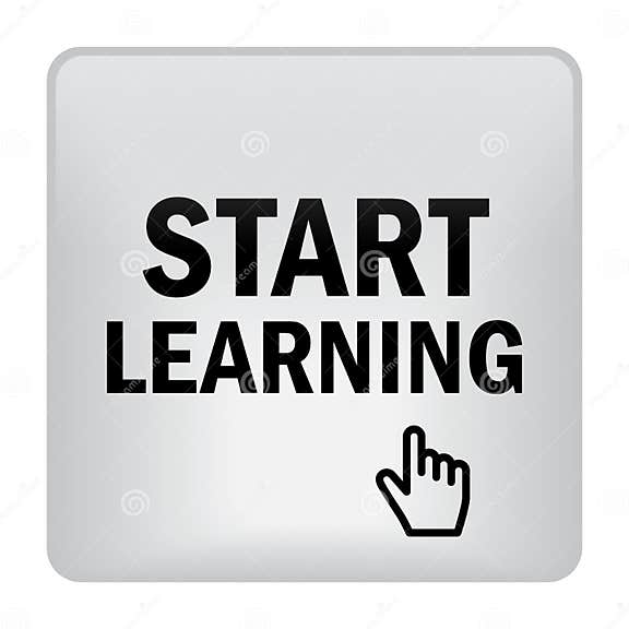 Start Learning Button Transparent Stock Illustration - Illustration of ...