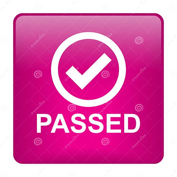 Passed Tick Button Transparent Stock Illustration - Illustration of ...