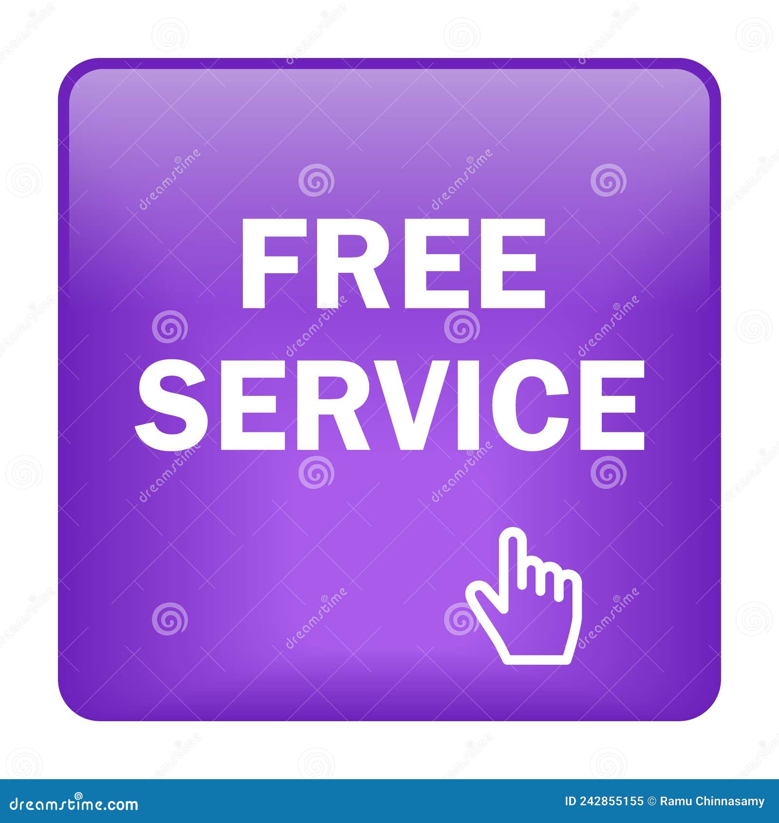 Free Service Icon Button on White Stock Illustration - Illustration of ...