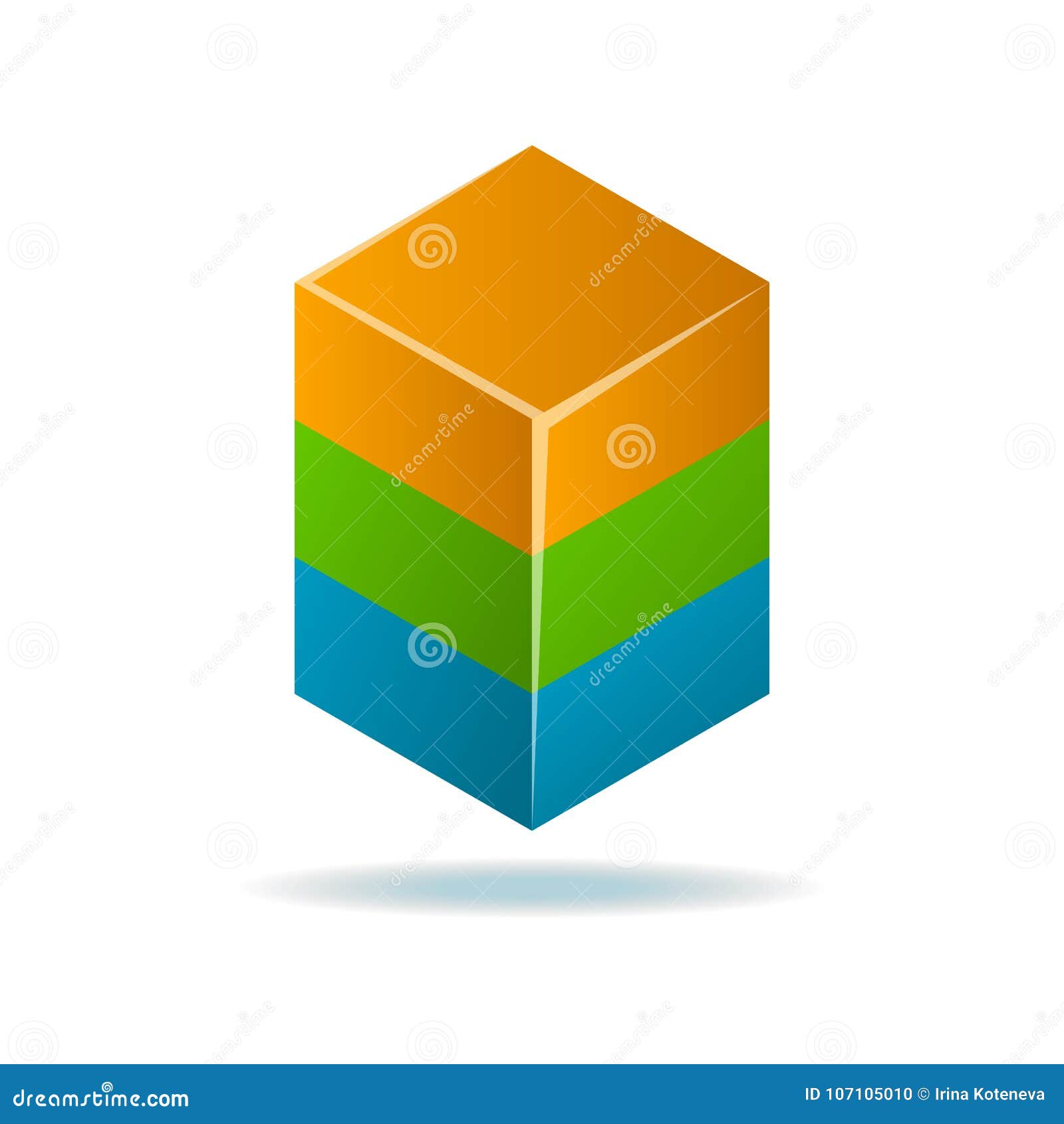 Square Abstract Isolated Element for Logo Stock Vector - Illustration ...