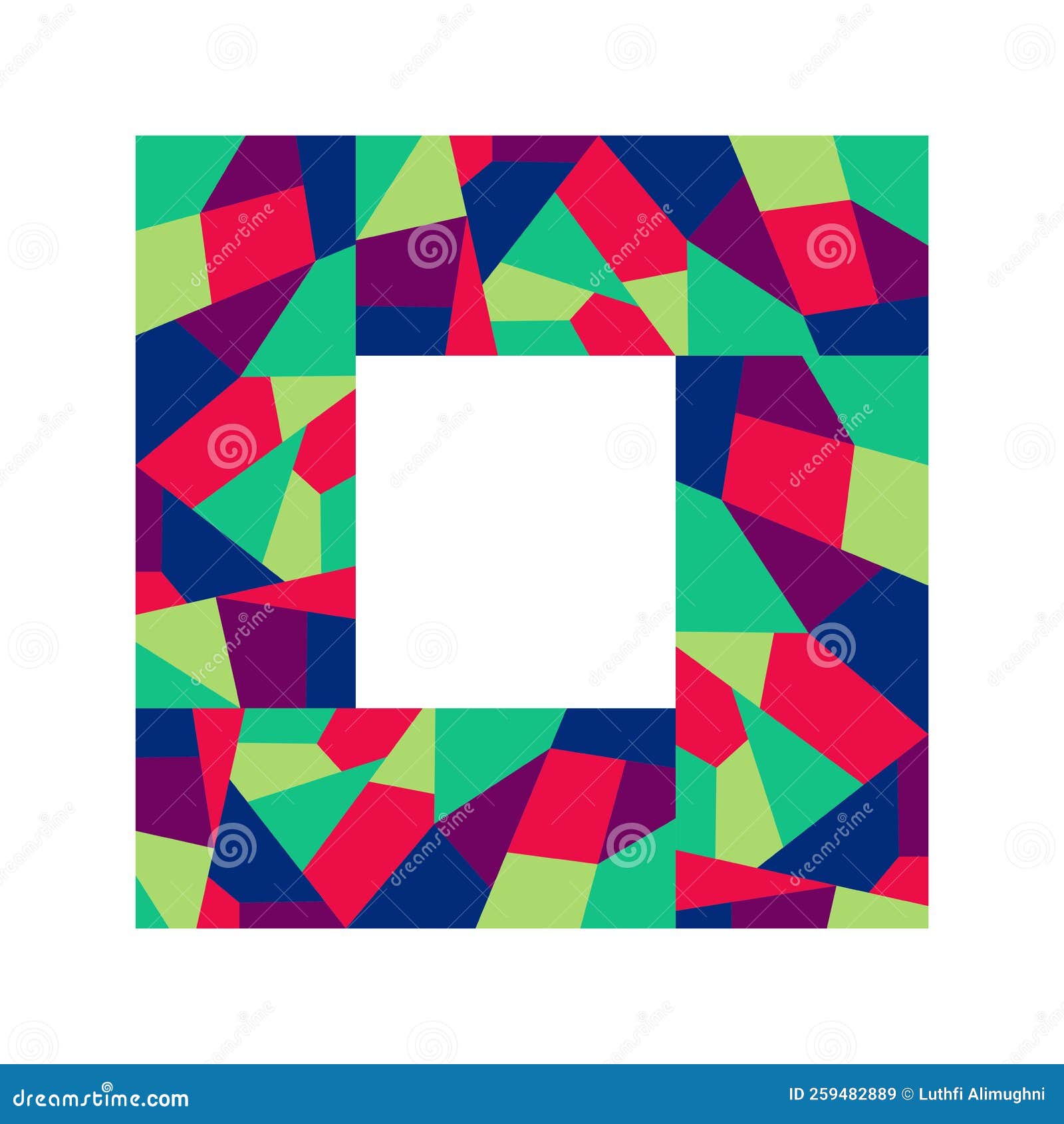 Square Abstract Mosaic Frame Background Stock Vector Stock Vector ...
