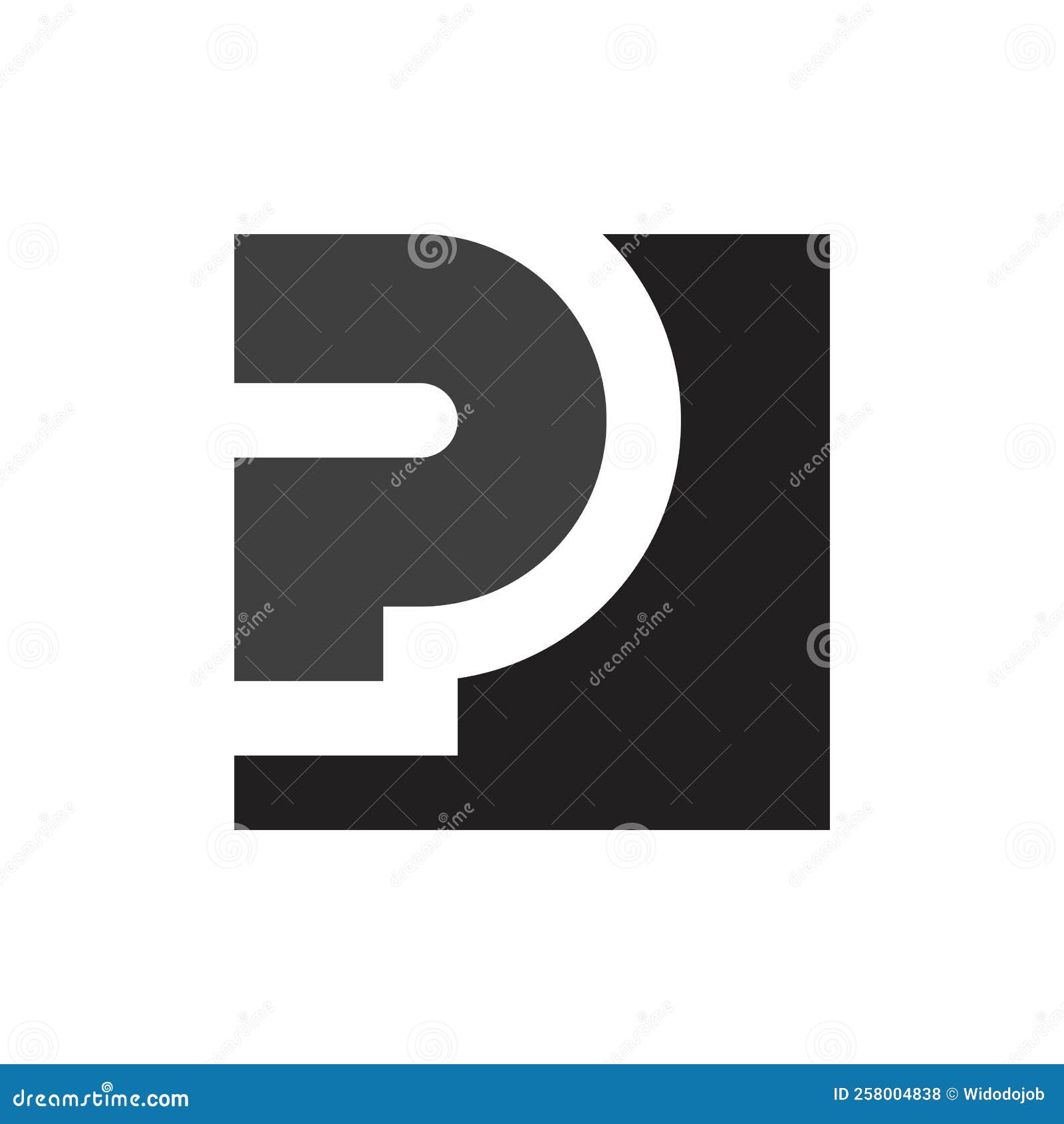 Square abstract P logo stock vector. Illustration of design - 258004838