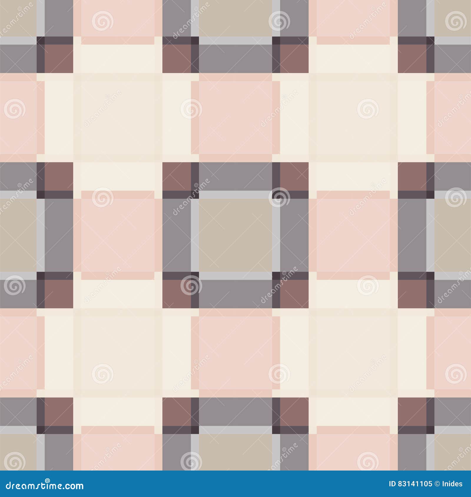 Square Abstract Plaid Vintage Seamless Pattern. Stock Vector ...