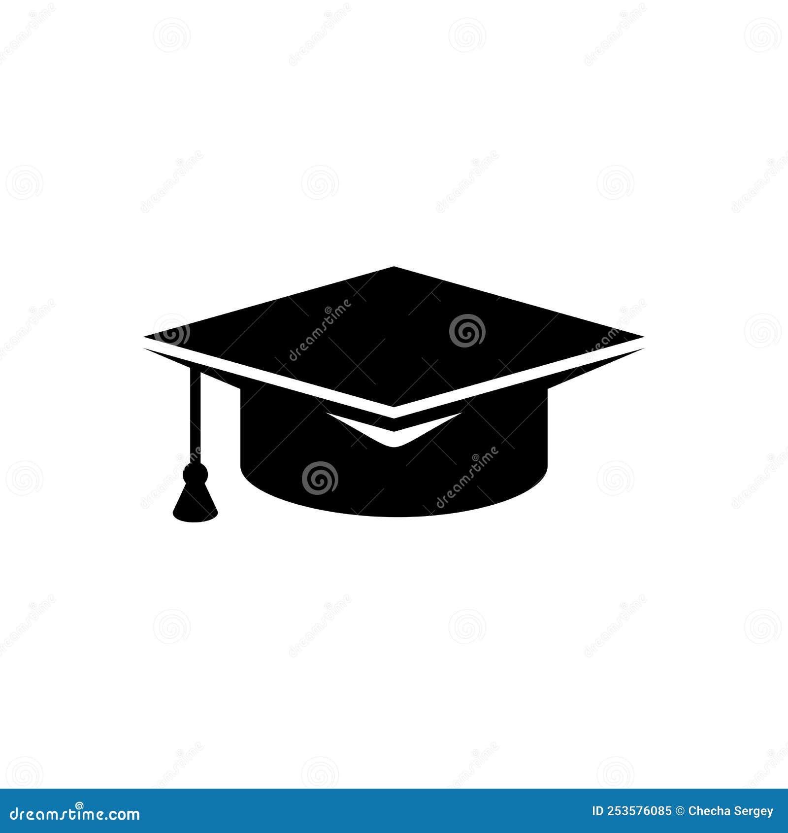Square Academic Cap Icon. Training Hat. Symbol of Knowledge and ...