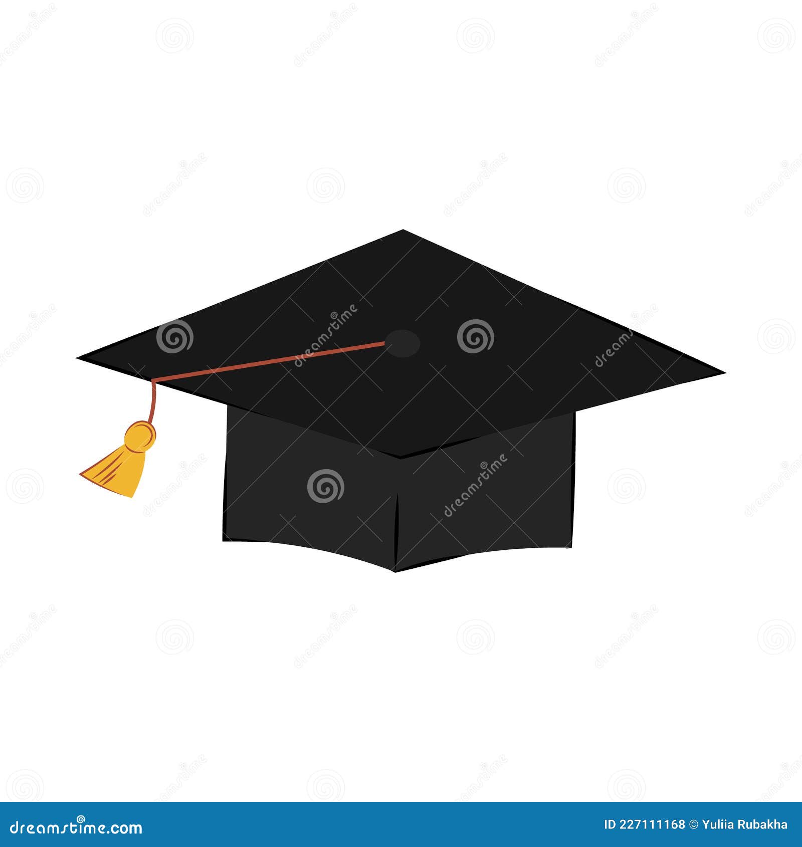 Square Academic Cap Isolated on White Background Stock Vector ...