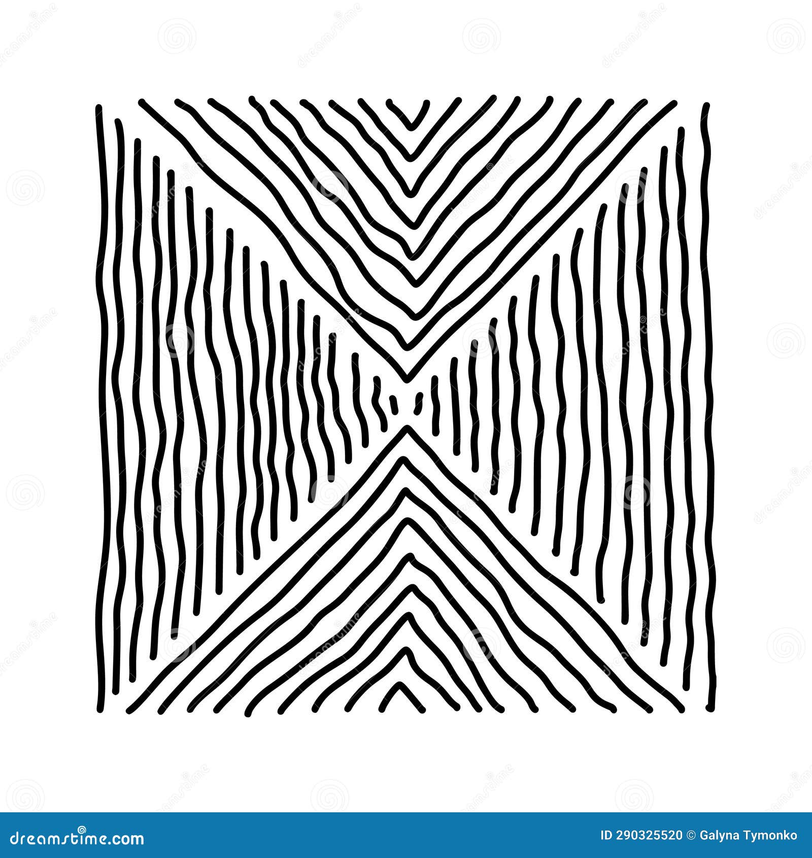 Square Aesthetic Hand Drawn Contemporary Printable Pattern with ...