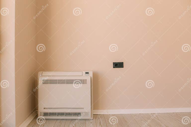 Square Air Conditioner in the Apartment. on the Floor, Split Sys Stock ...