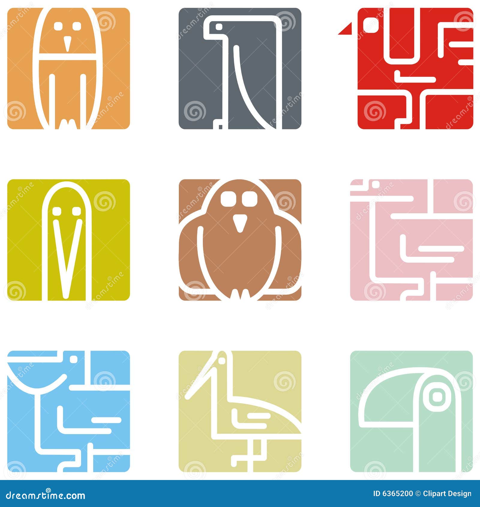 Square animal icons stock vector. Illustration of ecosystem - 6365200
