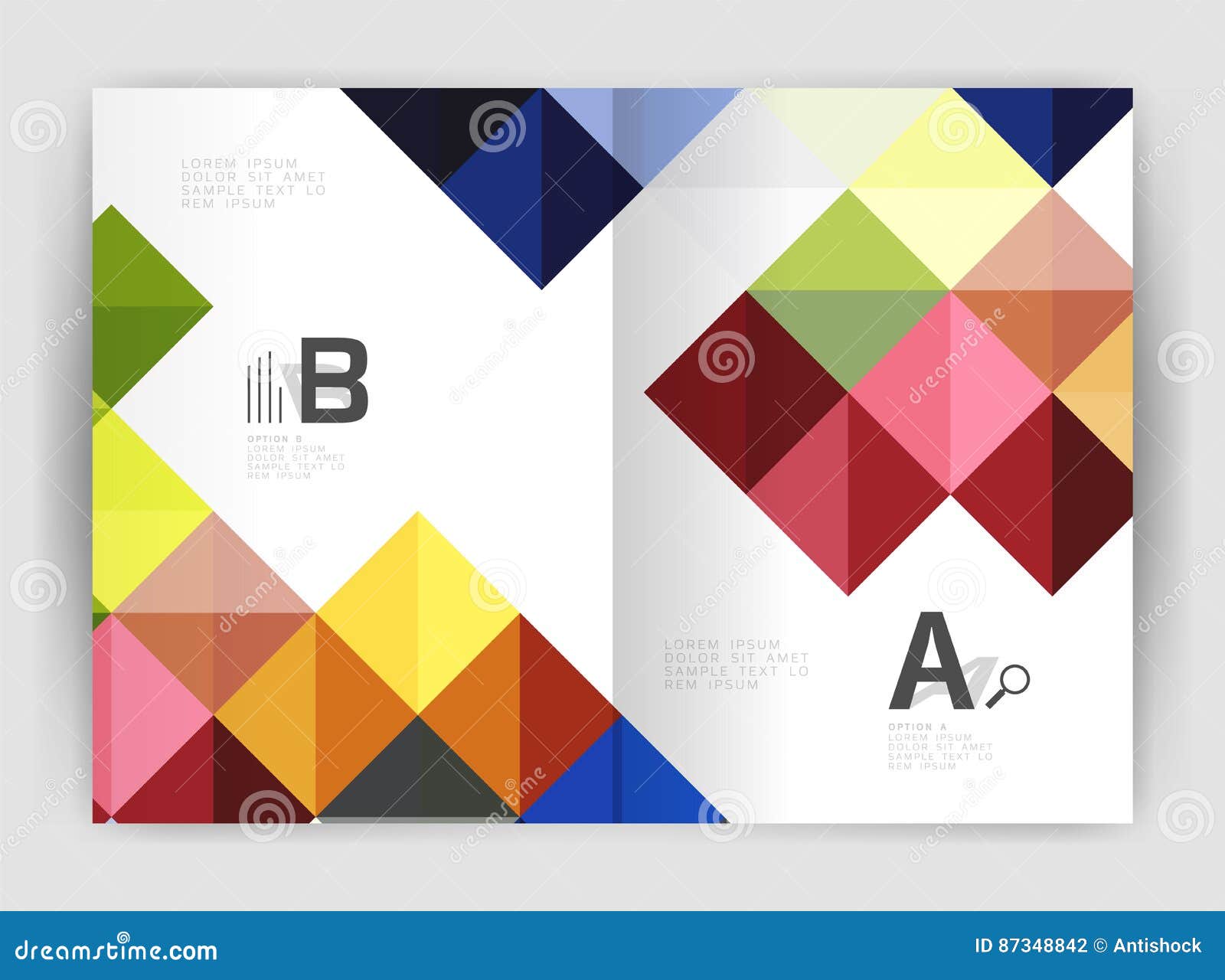 Square Annual Report Brochure A4 Print Template Stock Illustration ...