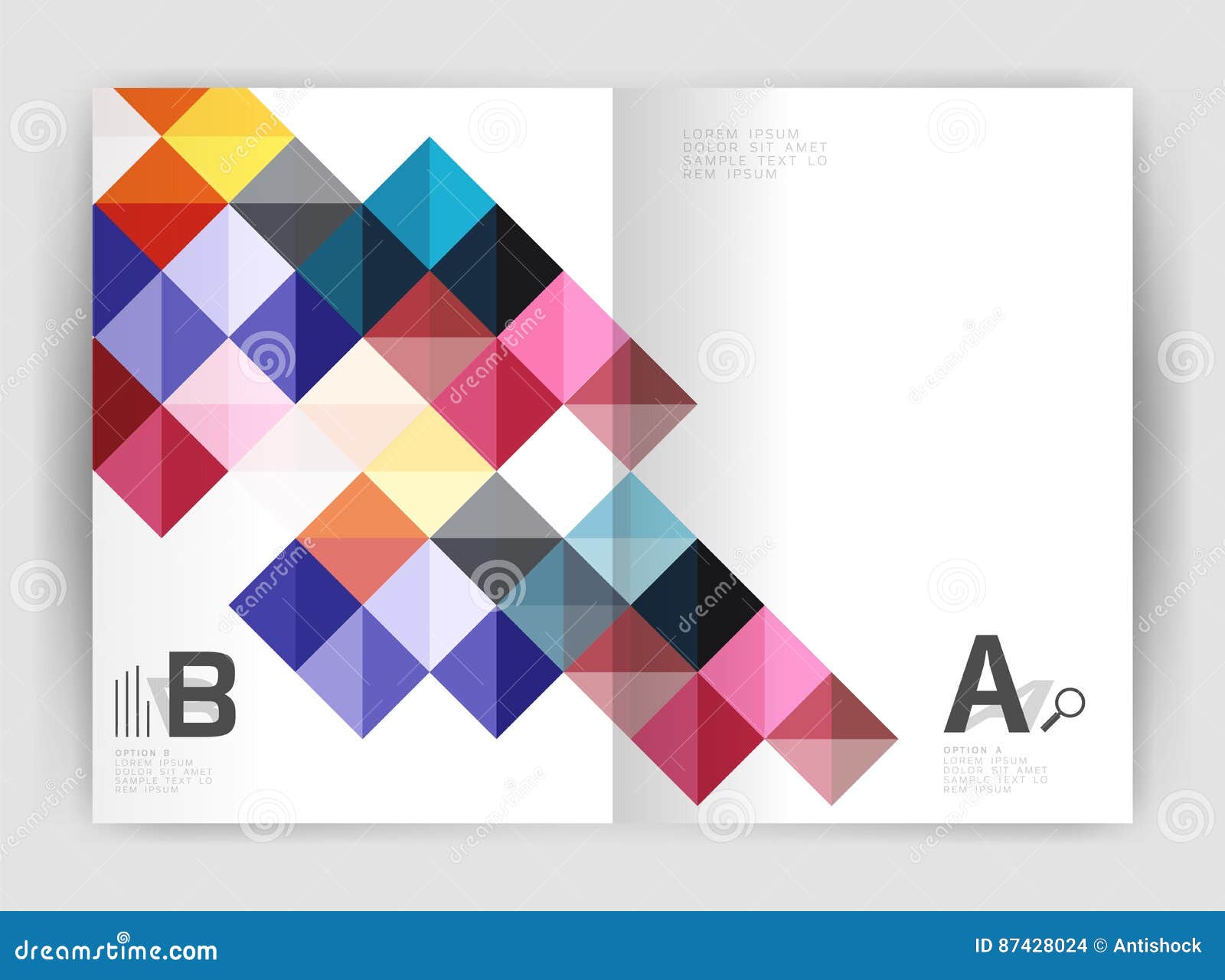 Square Annual Report Brochure A4 Print Template Stock Illustration ...