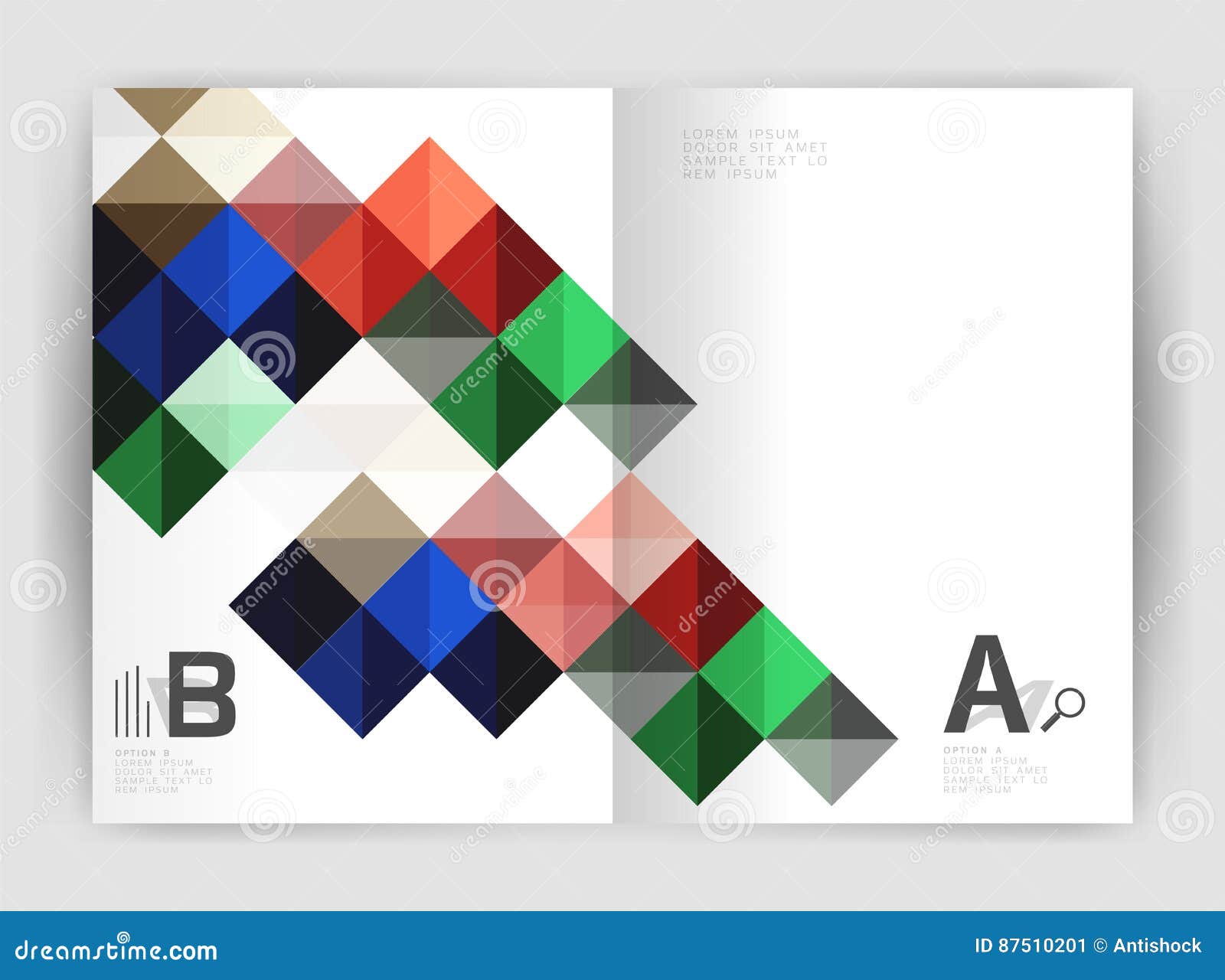 Square Annual Report Brochure A4 Print Template Stock Vector ...