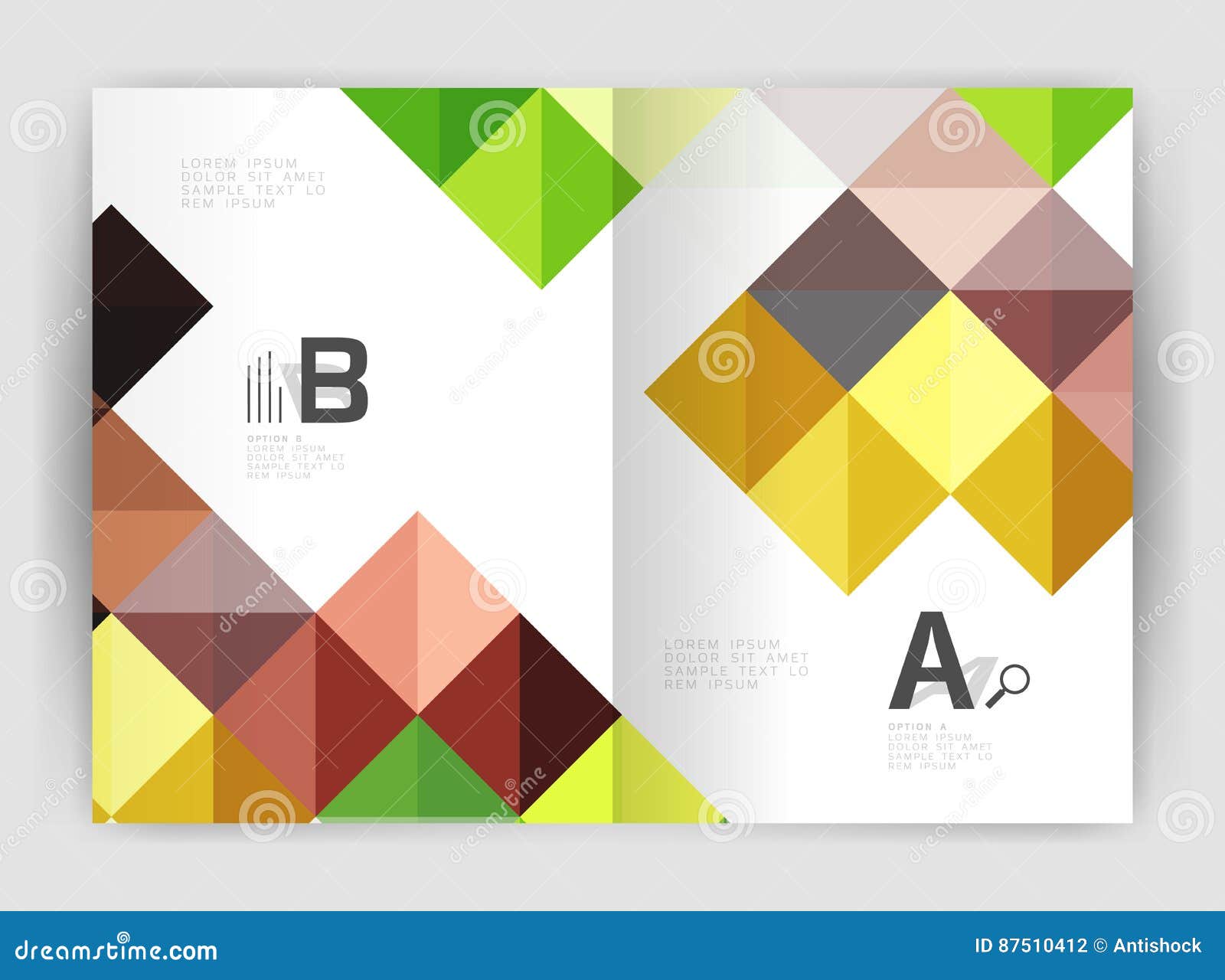 Square Annual Report Brochure A4 Print Template Stock Vector ...