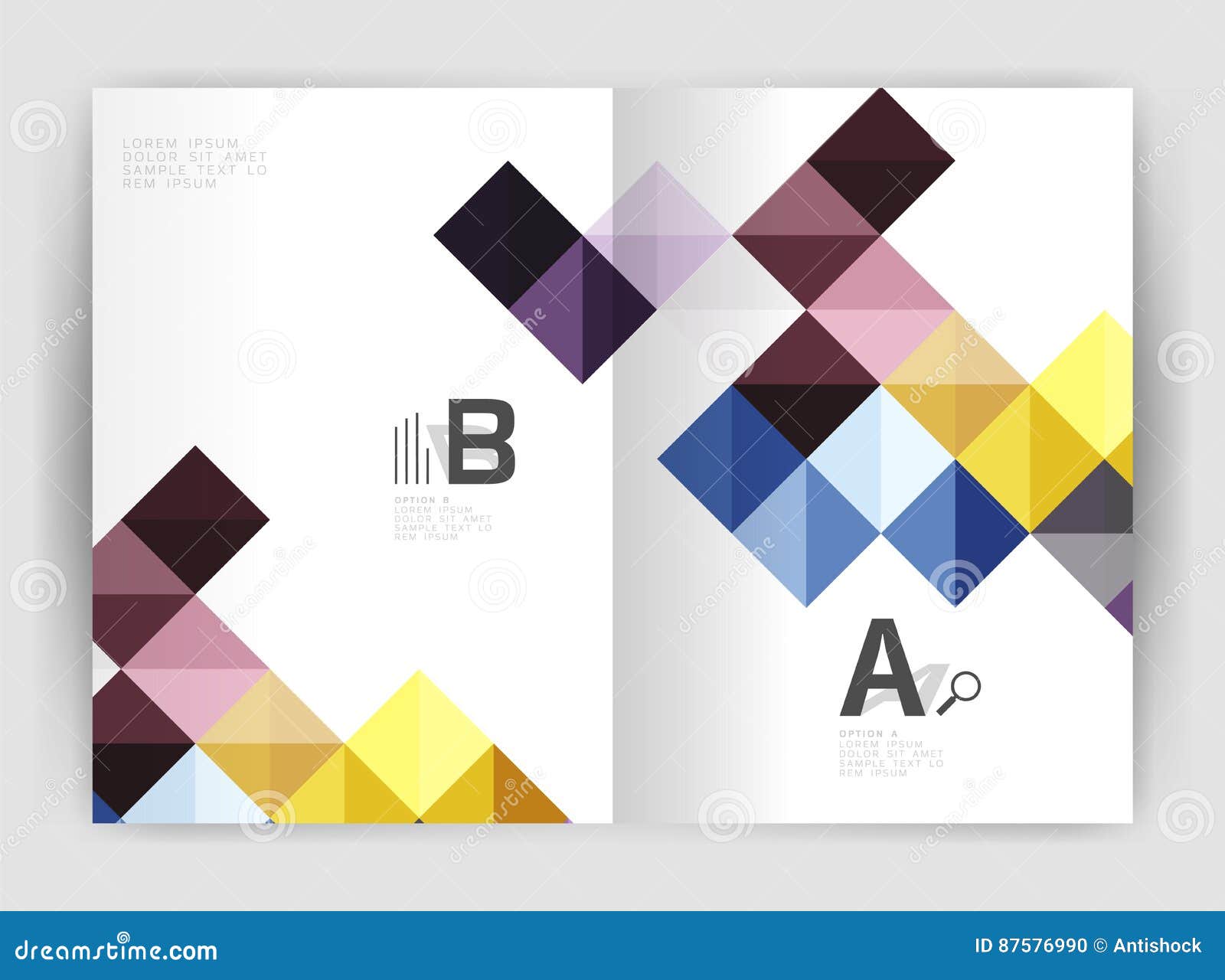 Square Annual Report Brochure A4 Print Template Stock Vector ...