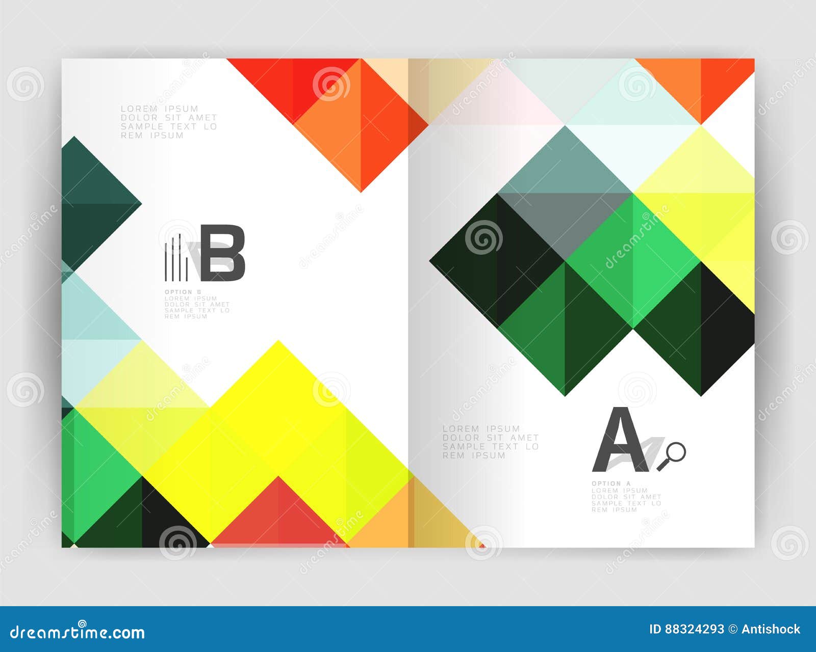 Square Annual Report Brochure A4 Print Template Stock Illustration ...