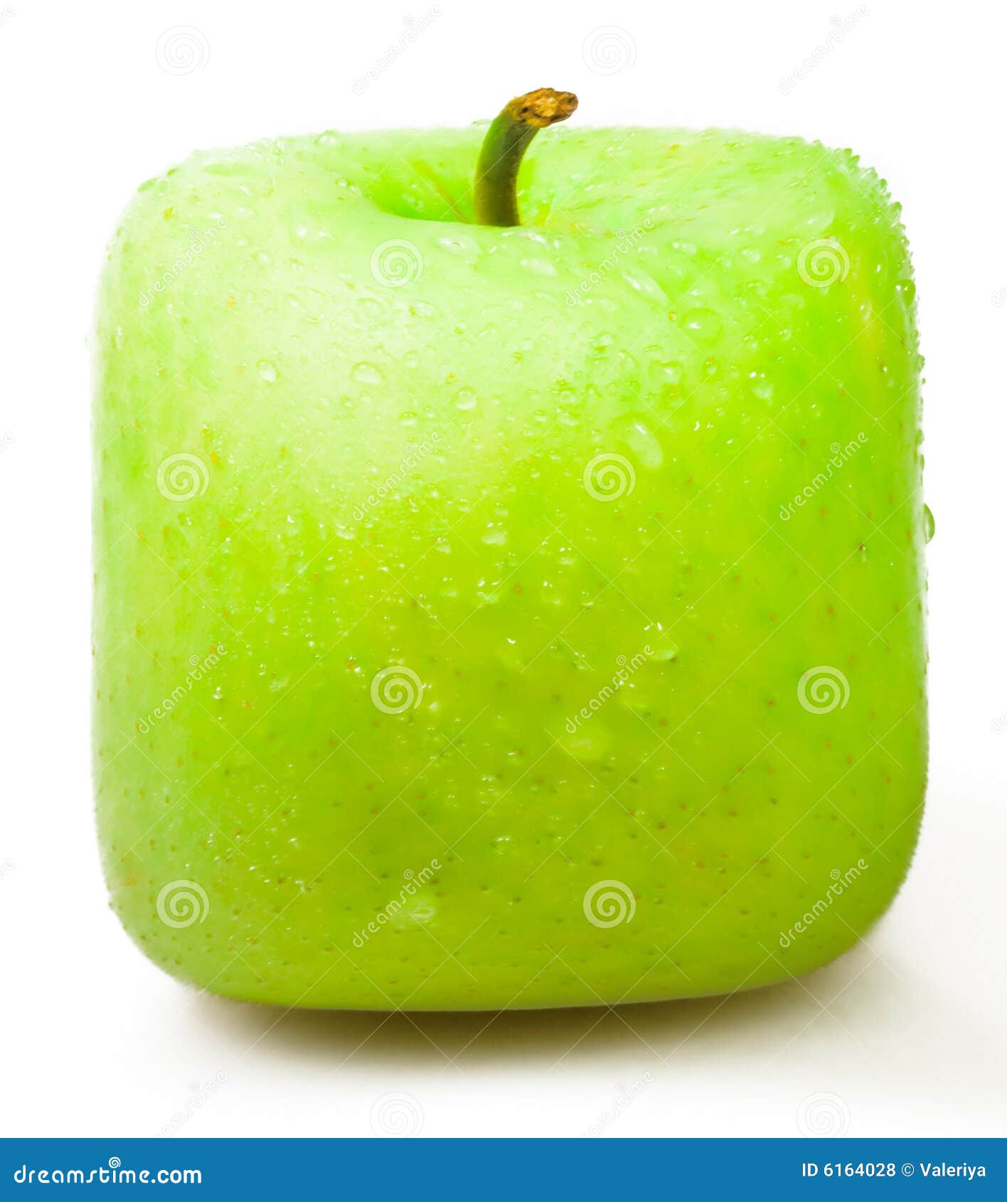 Square Apple On A White Background. Stock Photo - Image of isolated ...