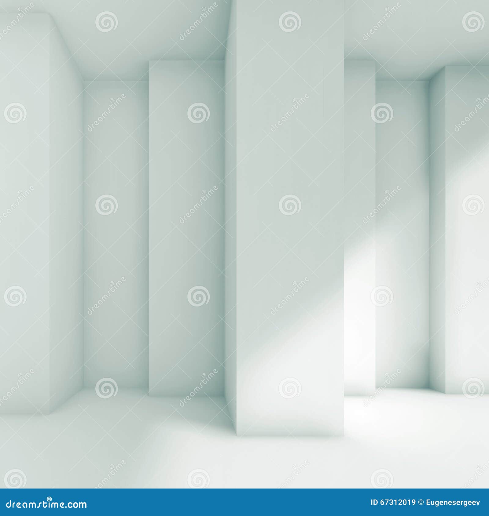 Square Architectural Background, 3d Illustration Stock Illustration ...