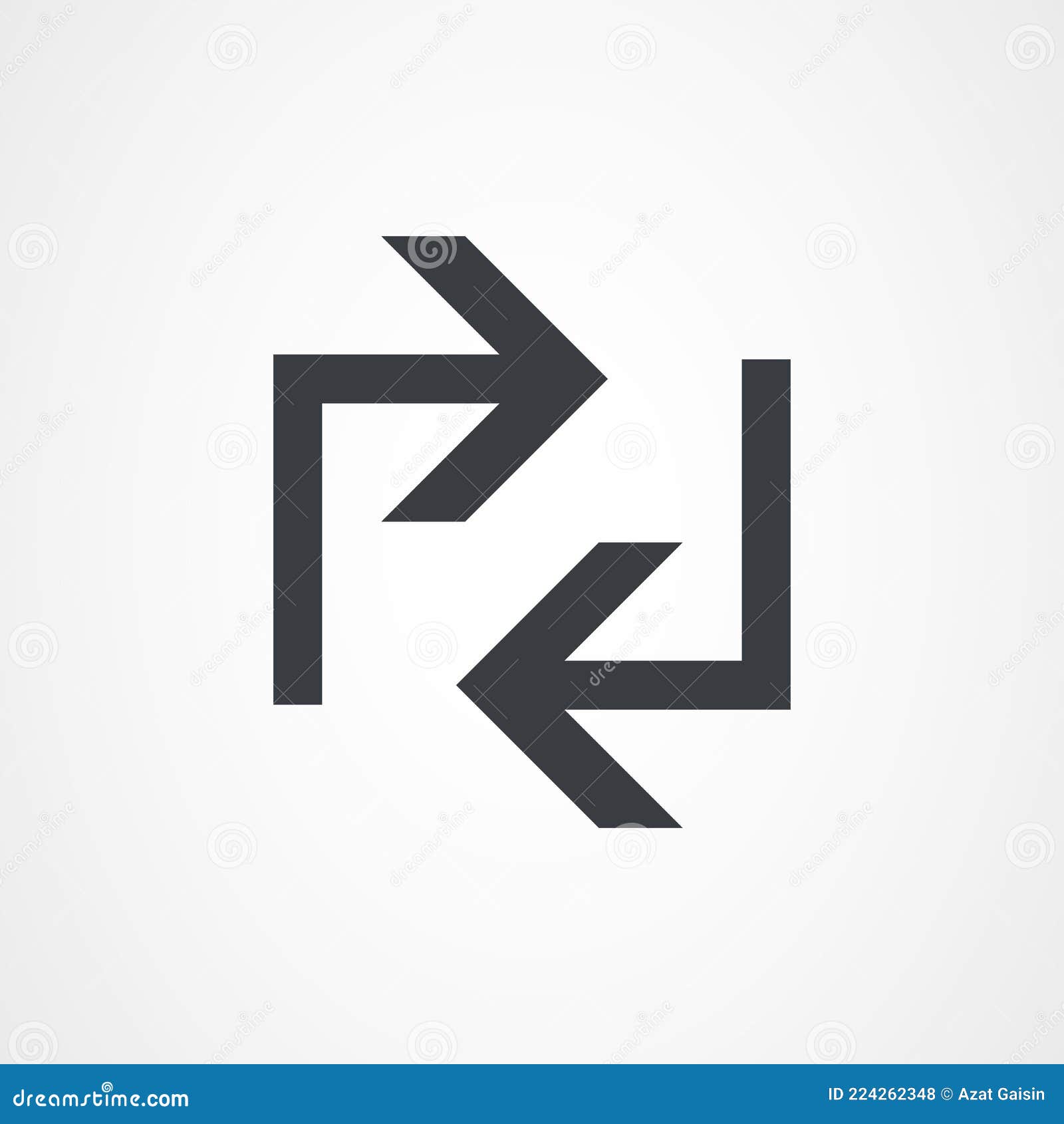 Square Arrow, arrow icon stock illustration. Illustration of vector ...