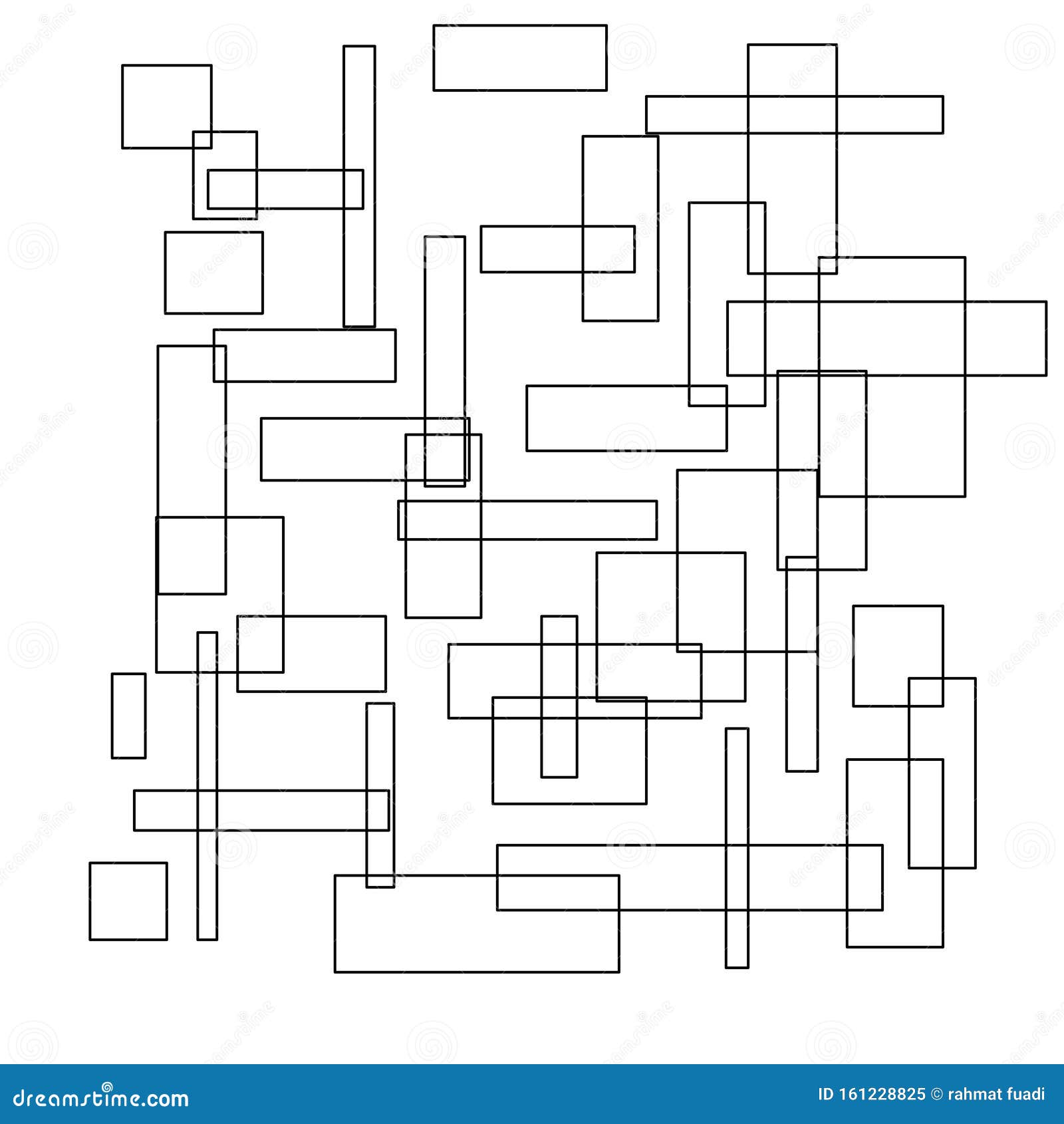 Square Art on White Background Stock Illustration - Illustration of ...