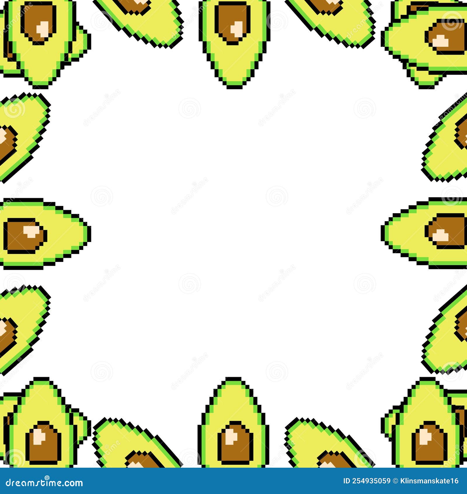Avocado Pixel Art. Tropical Green Fruit 8 Bit. Pixelate Vector ...
