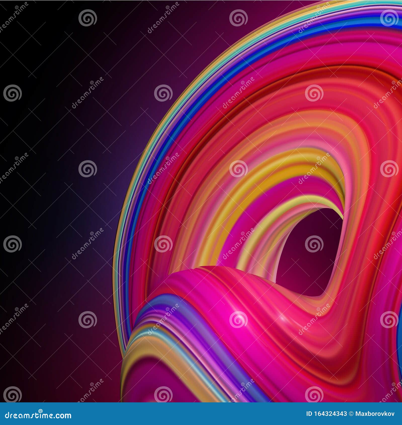 Square Background with 3D Rendered Flow Digital Art in Motion Stock ...