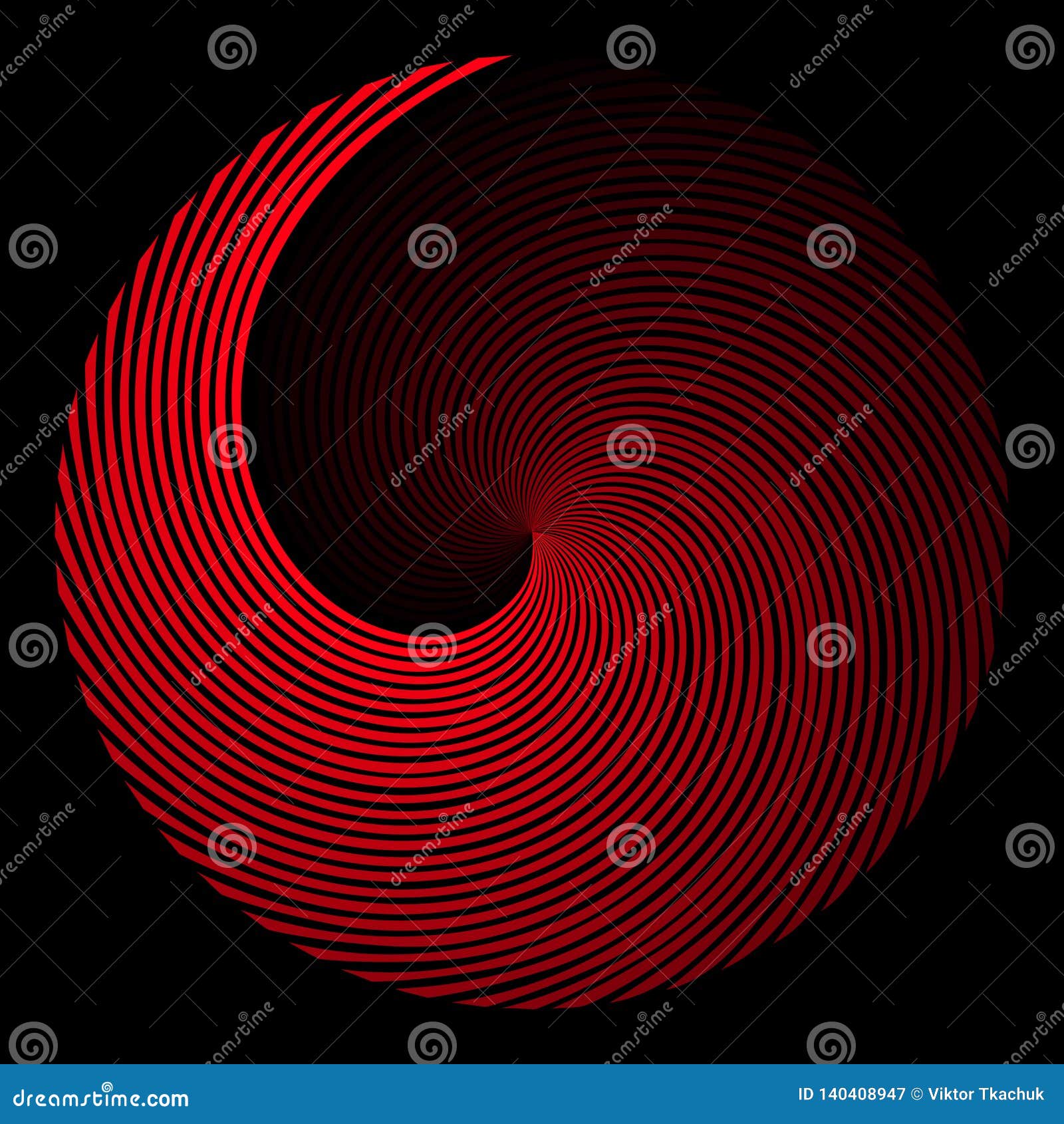 Square Background in the Form of a Red Spiral Stock Vector ...