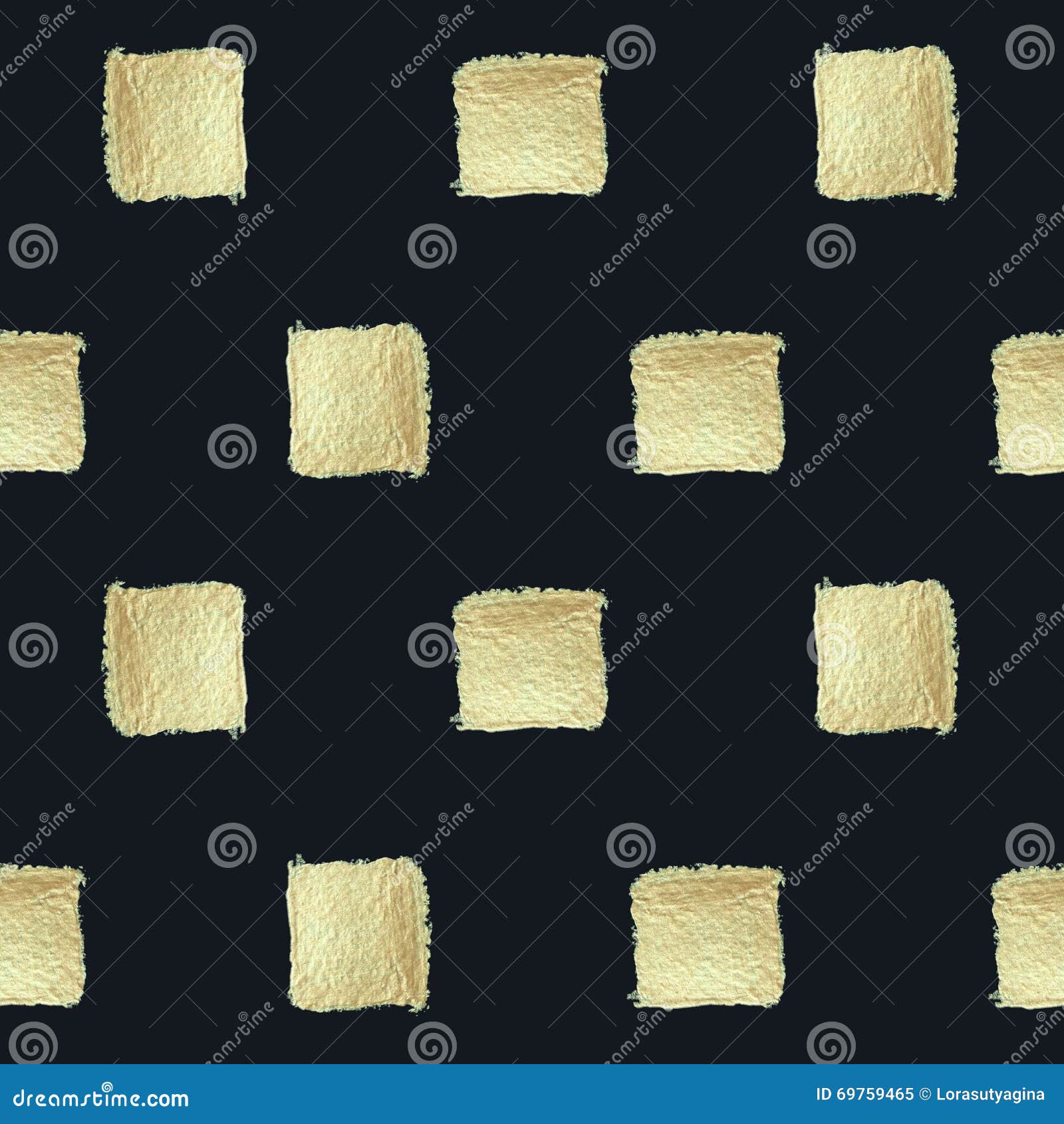 Square Background. Golden Paint. Seamless Pattern. Stock Illustration ...