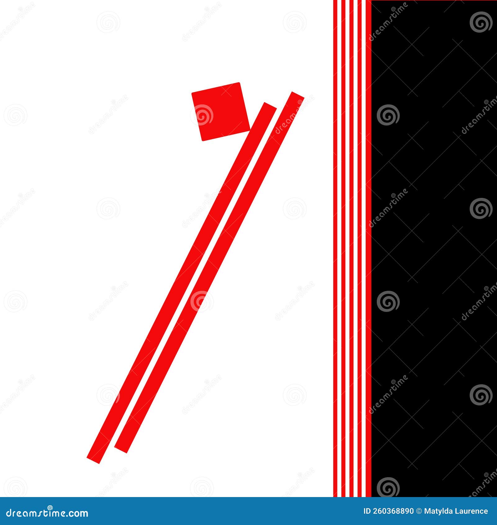 White Red Black Graphic Design. Abstract Objects Irregular Shapes Stock ...