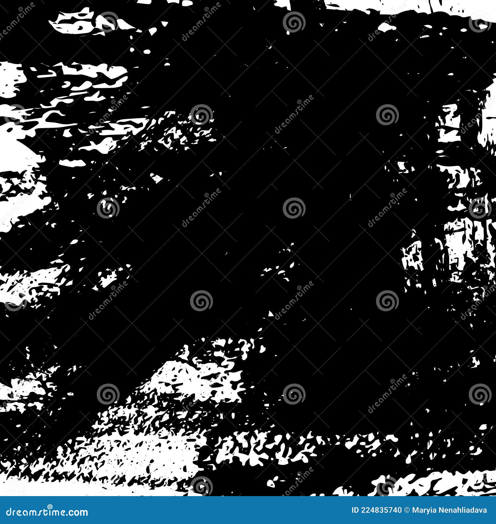 The Square Monochrome Background is Smeared with Paint. Vector ...